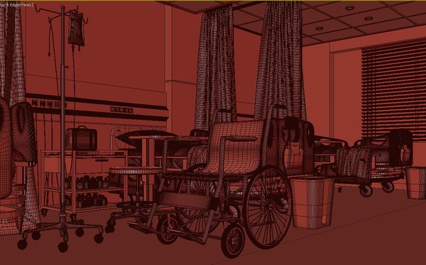 3D emergency ward interior hospital - TurboSquid 1590576
