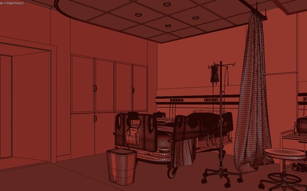 3D emergency ward interior hospital - TurboSquid 1590576