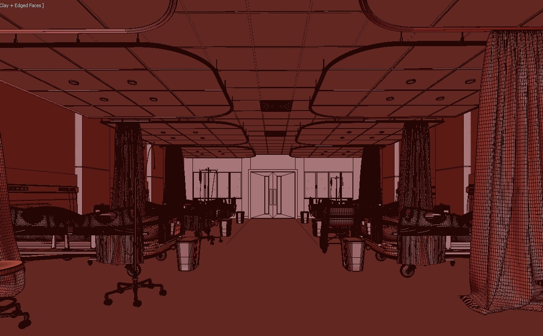 3D Emergency Ward Interior Hospital - TurboSquid 1590576