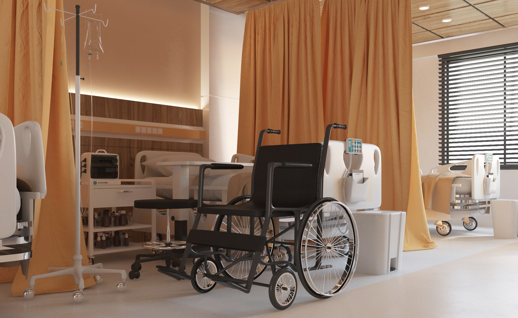 3D Emergency Ward Interior Hospital - TurboSquid 1590576