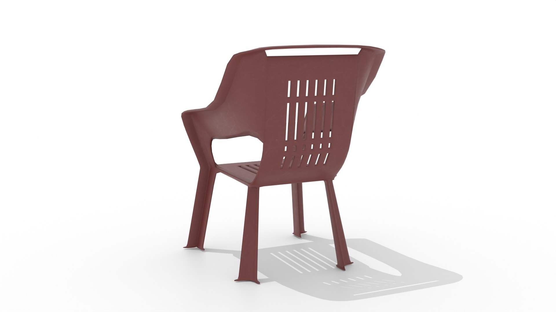 3D Garden Plastic Red Chair - TurboSquid 2414137