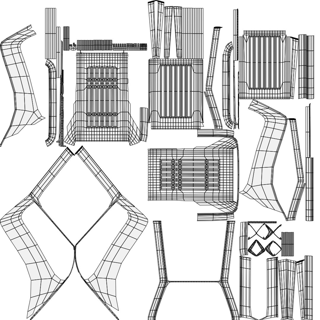 3D Garden Plastic Red Chair - TurboSquid 2414137