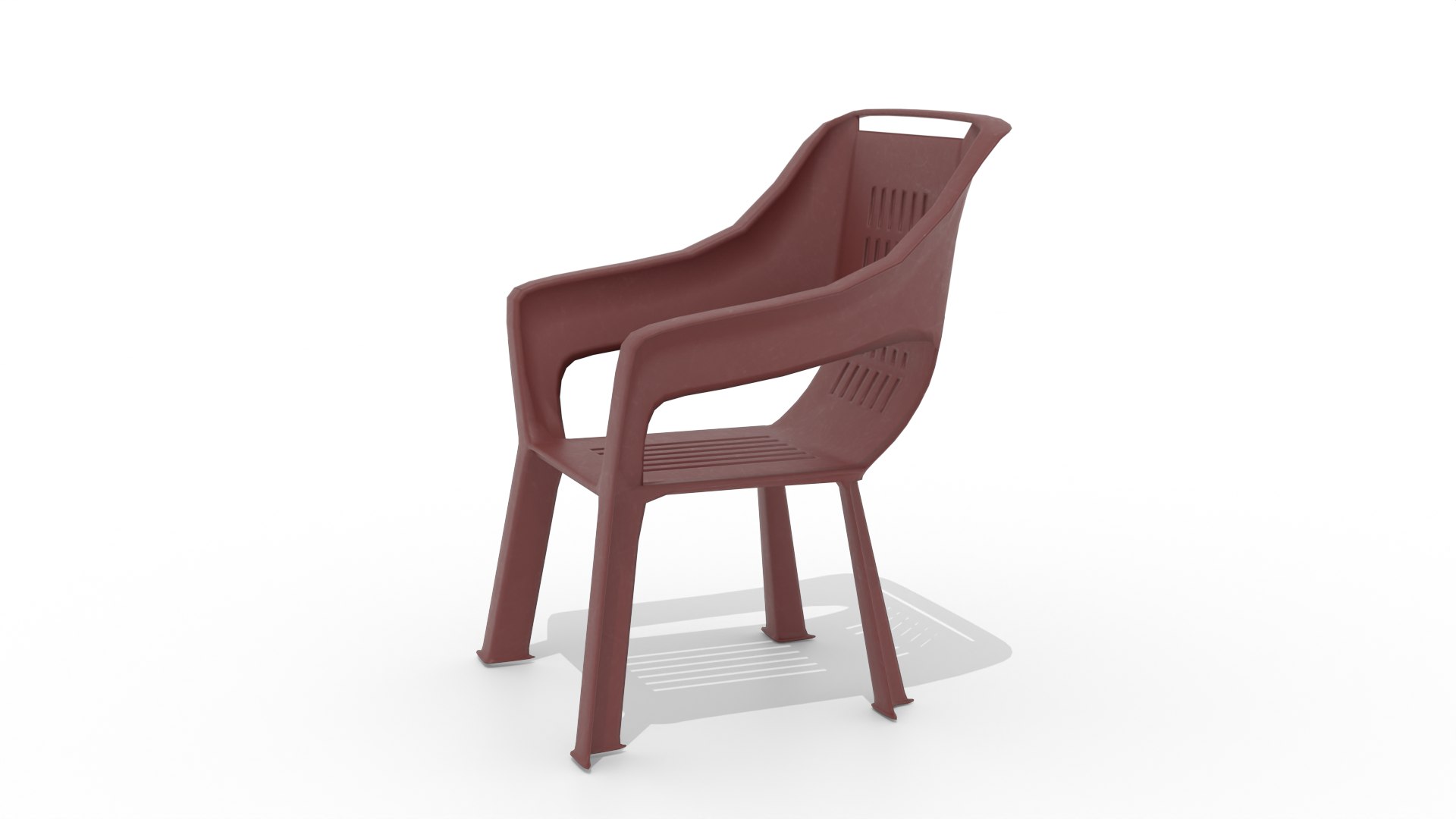 3D Garden Plastic Red Chair - TurboSquid 2414137