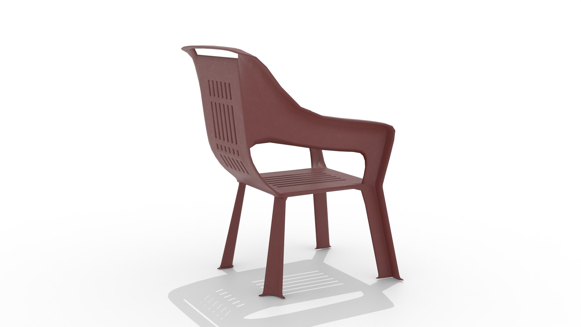 3D Garden Plastic Red Chair - TurboSquid 2414137