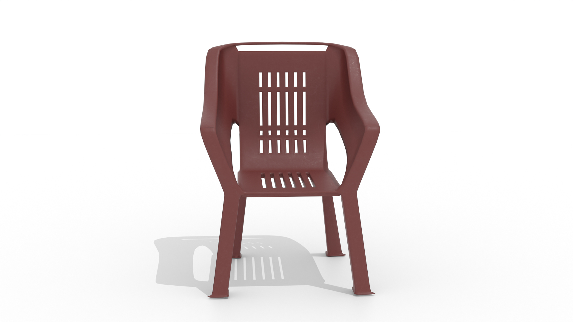 3D Garden Plastic Red Chair - TurboSquid 2414137