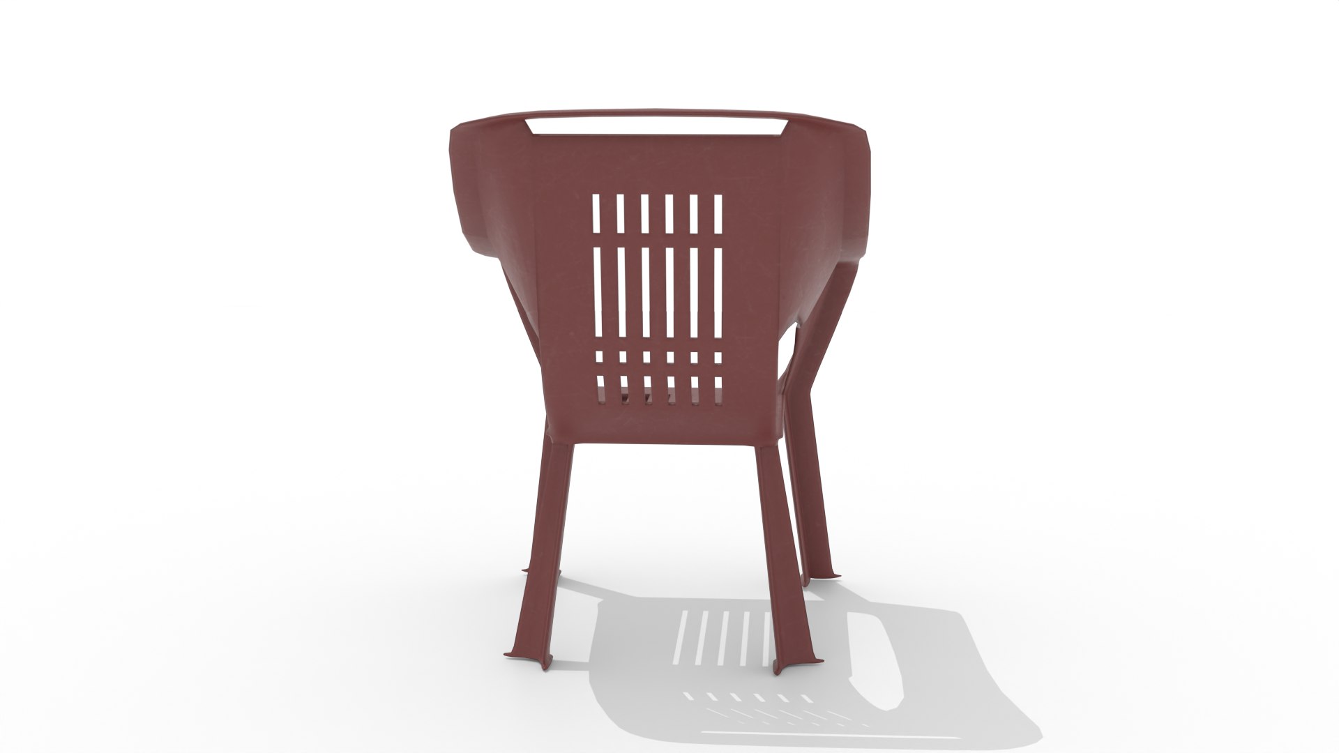 3D Garden Plastic Red Chair - TurboSquid 2414137