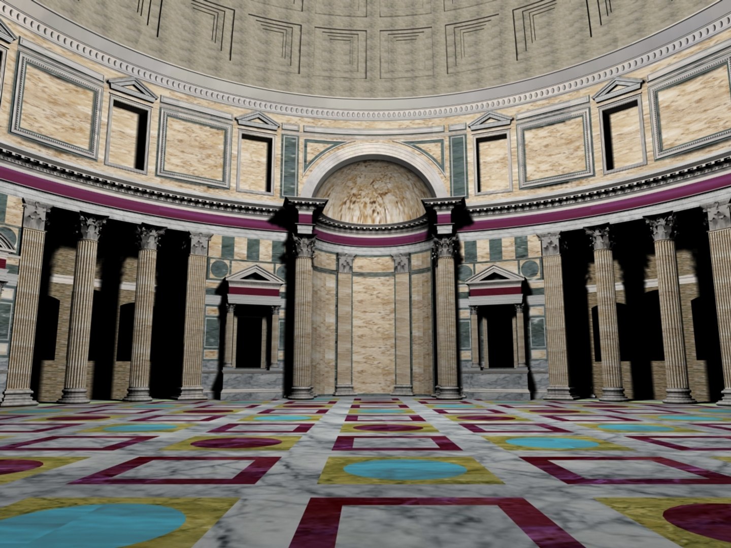 Rome Pantheon 3d Model