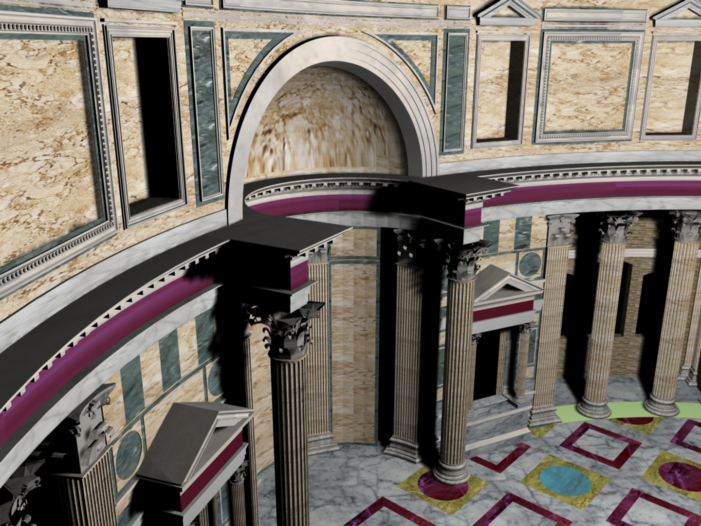 Rome Pantheon 3d Model