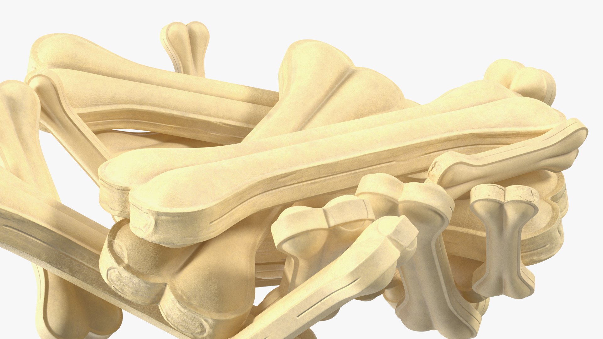 Pile Of Dog Chew Bones Light 3D Model - TurboSquid 2174352