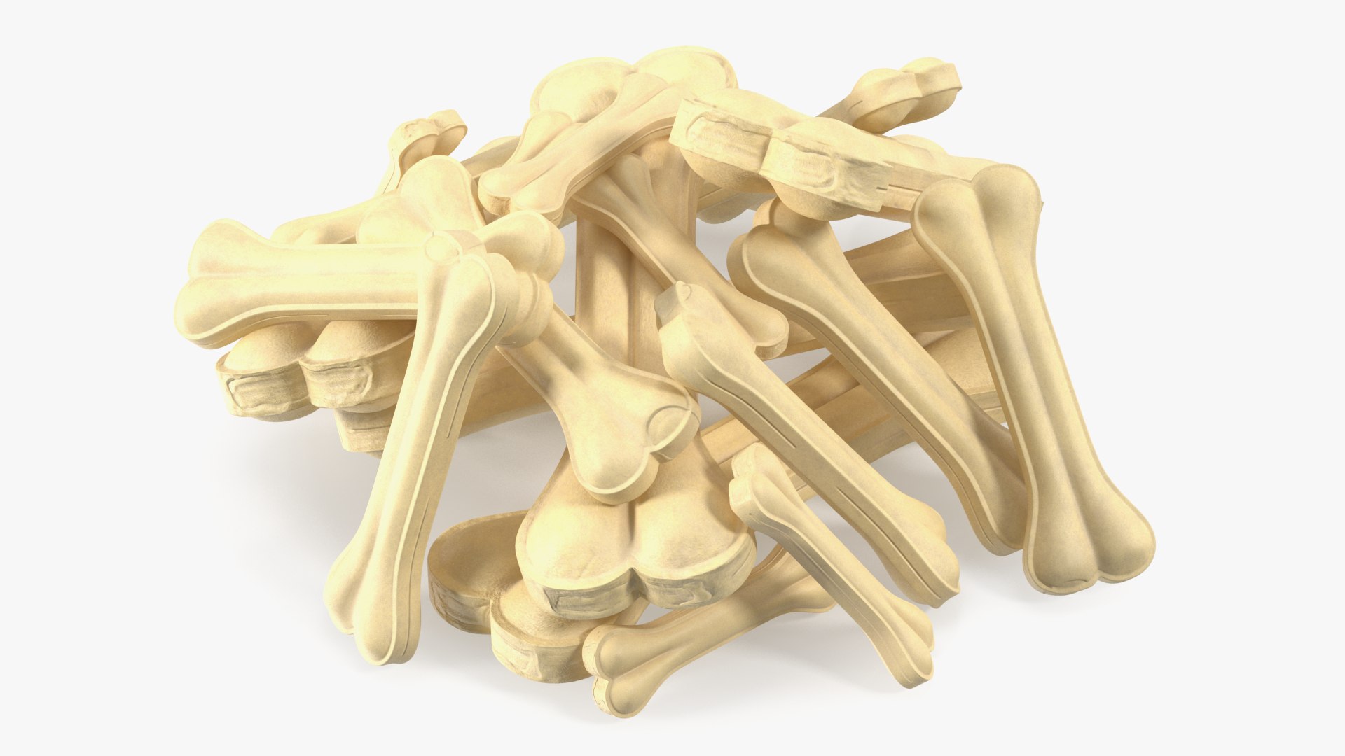 Pile Of Dog Chew Bones Light 3D Model - TurboSquid 2174352