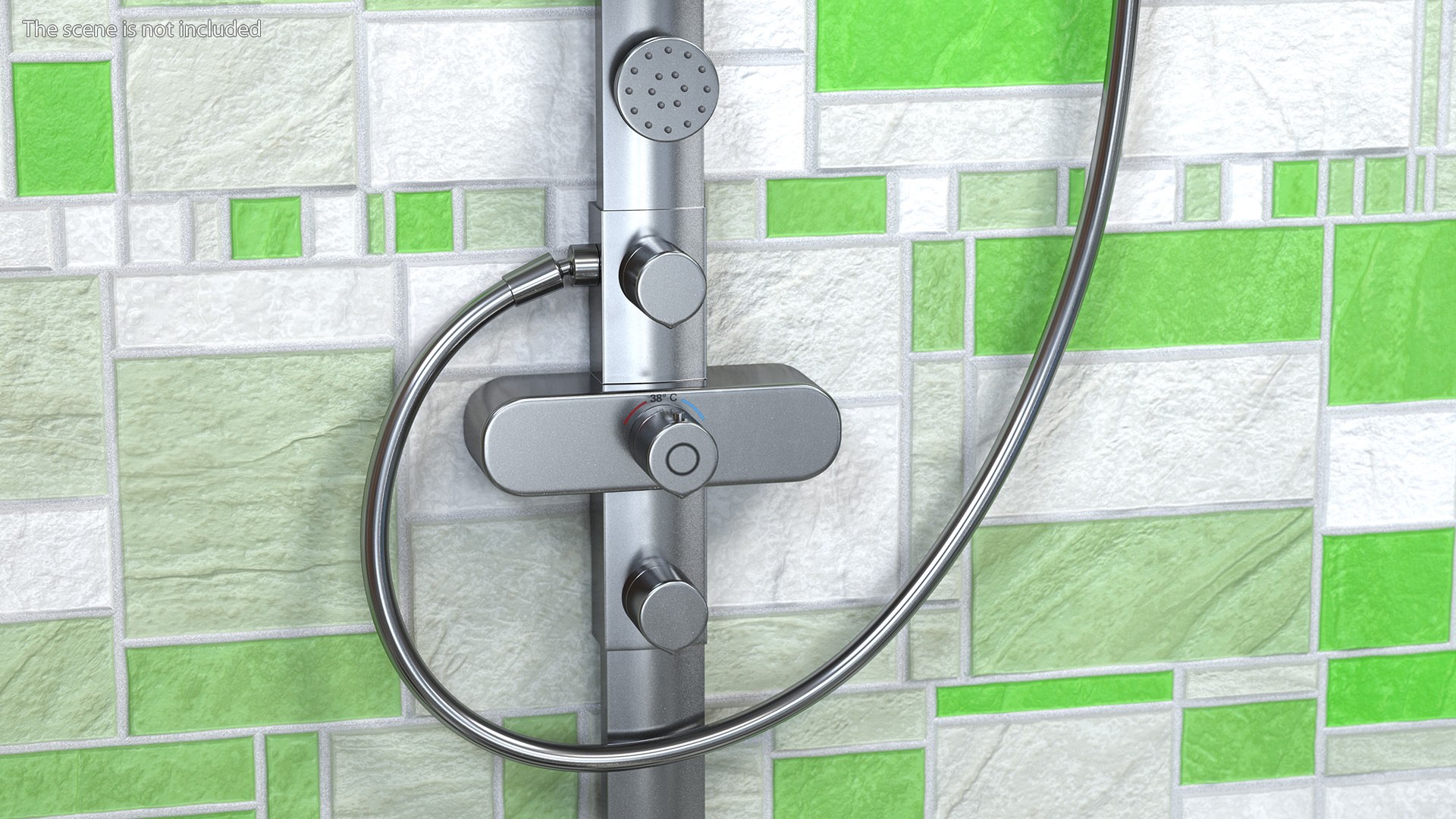 3D Thermostatic Shower Column With Overhead Shower Model - TurboSquid ...