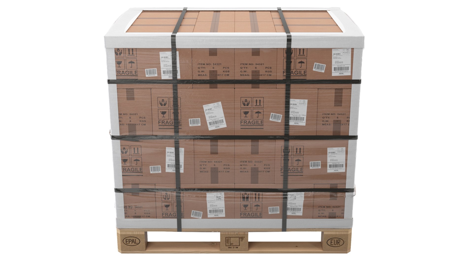 3D Pallet With Boxes - TurboSquid 1991158