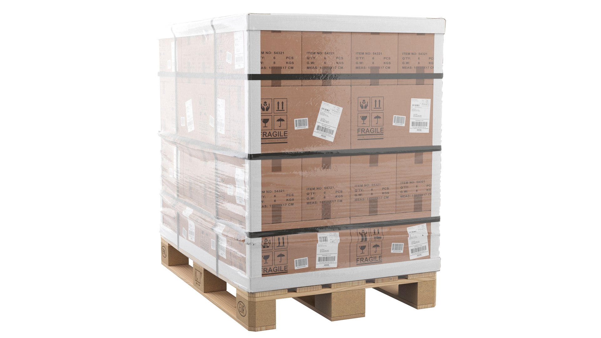 3D Pallet With Boxes - TurboSquid 1991158
