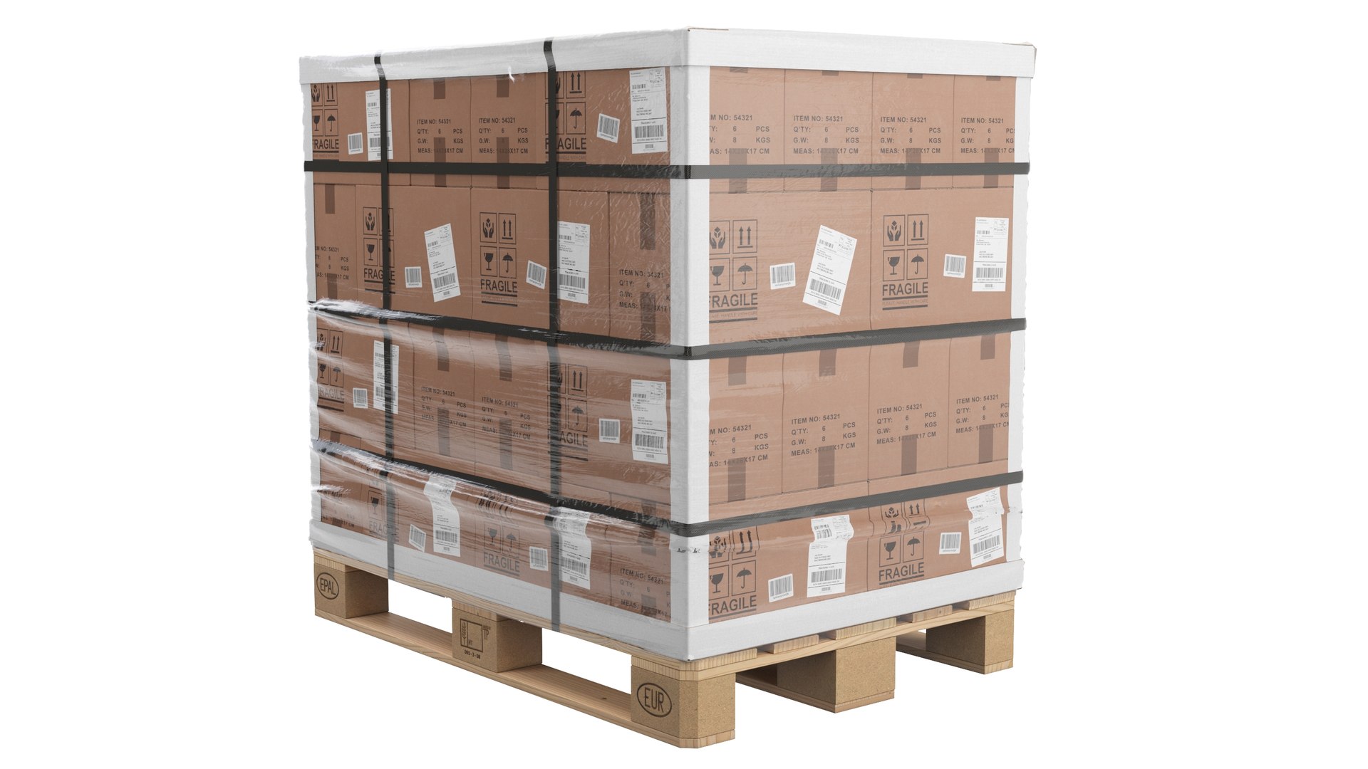 3D Pallet With Boxes - TurboSquid 1991158