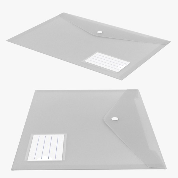 3D Transparent A4 Plastic Document Folder model - TurboSquid 1772218