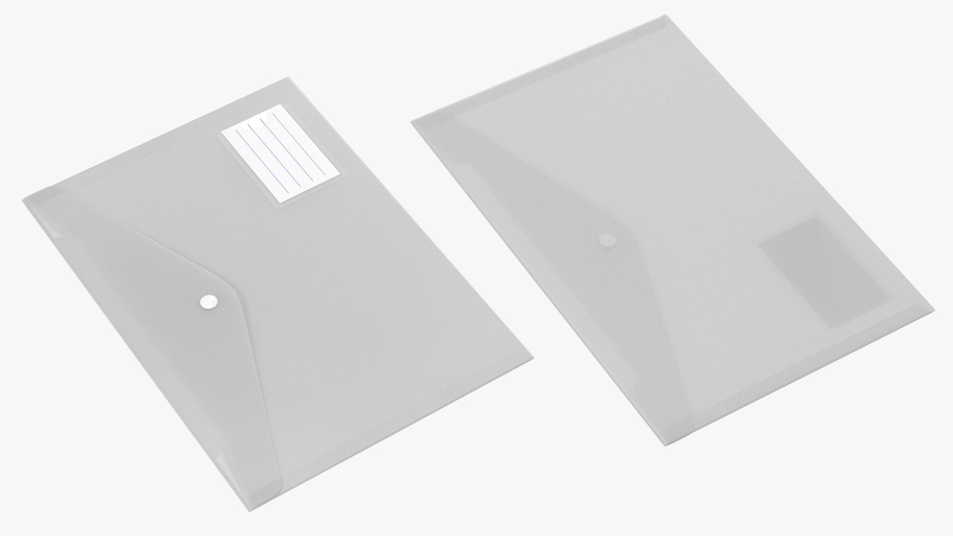 3D Transparent A4 Plastic Document Folder Model - TurboSquid 1772218