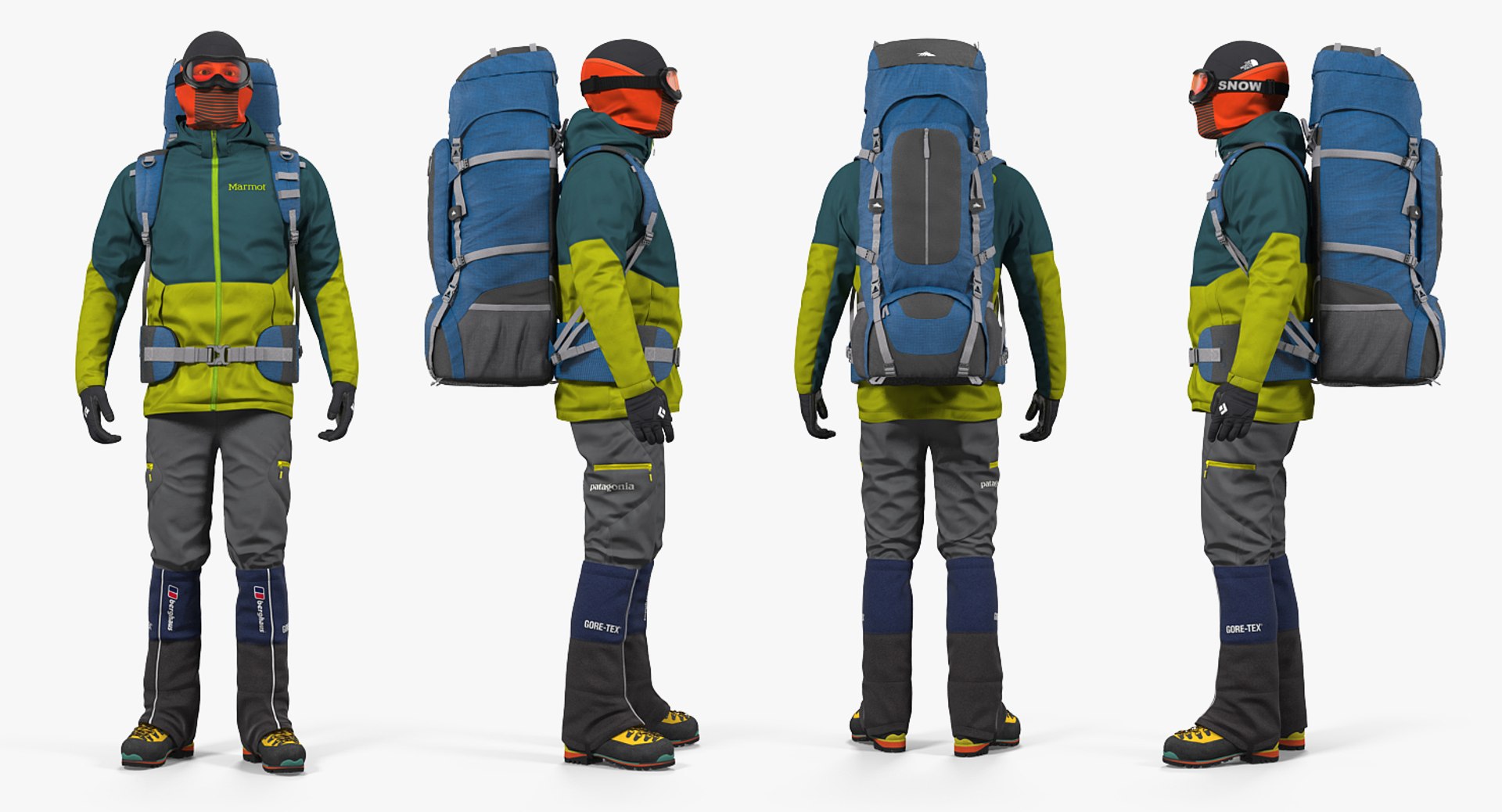 Man traveler backpack standing 3D model - TurboSquid 1268944