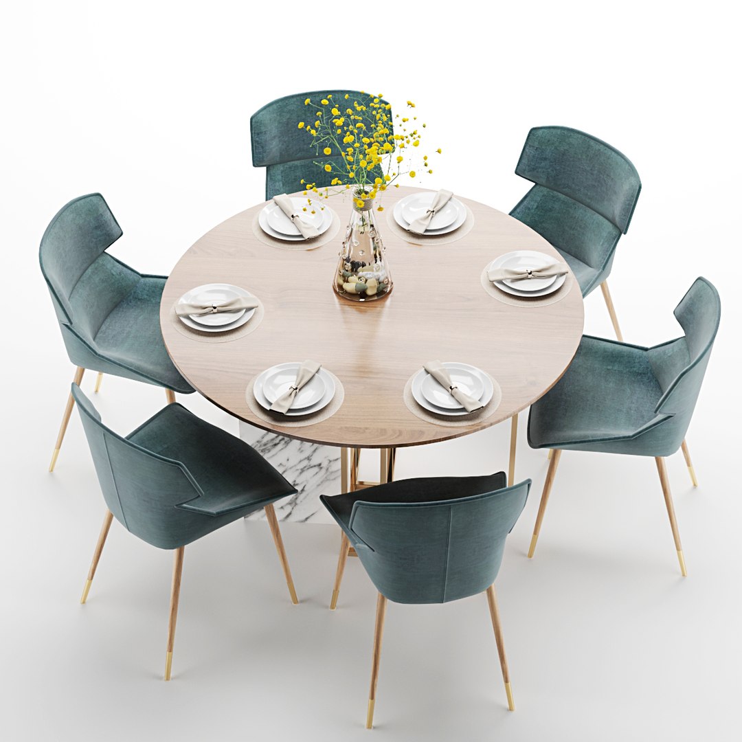 3D Dining Chair Table - TurboSquid 1674767