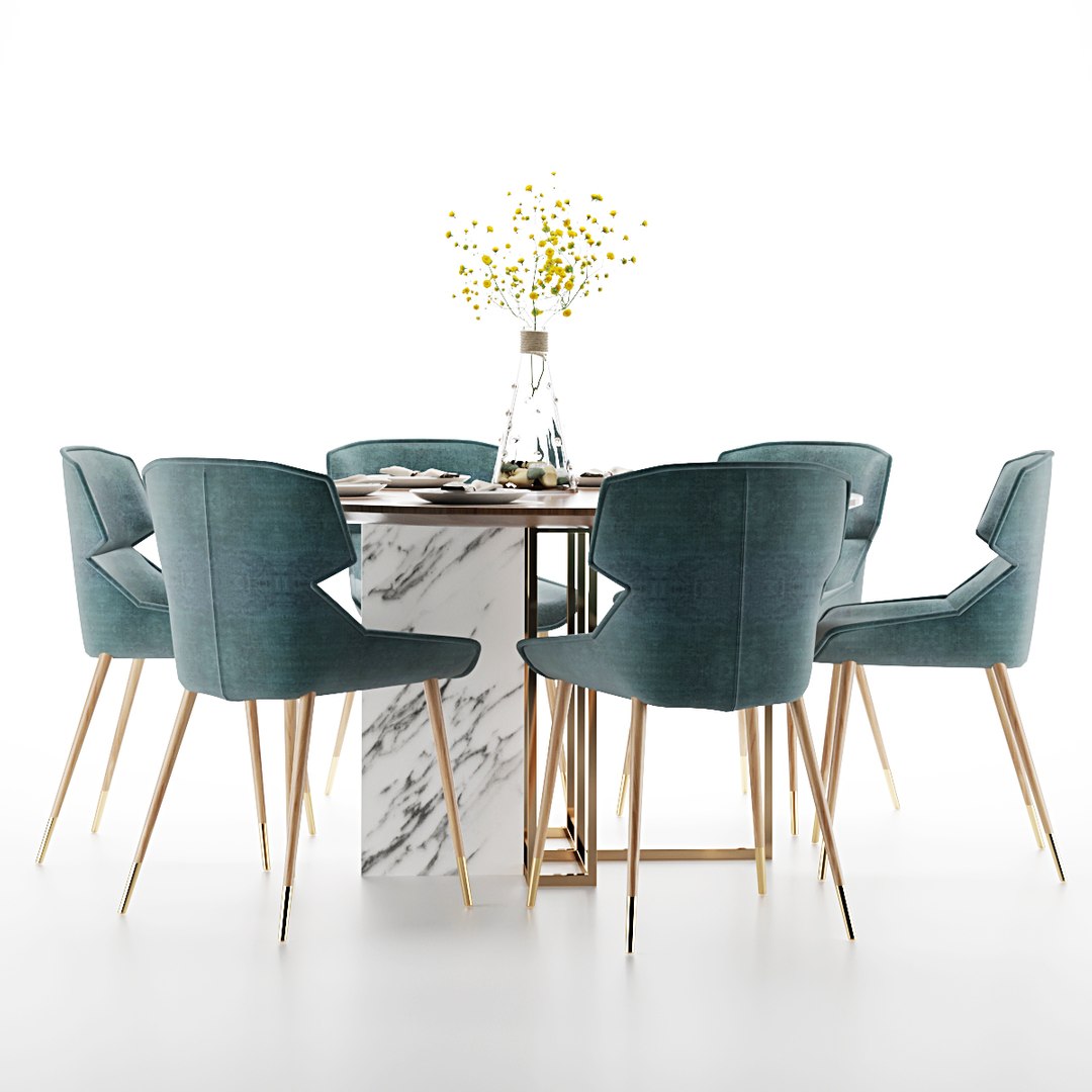 3D Dining Chair Table - TurboSquid 1674767