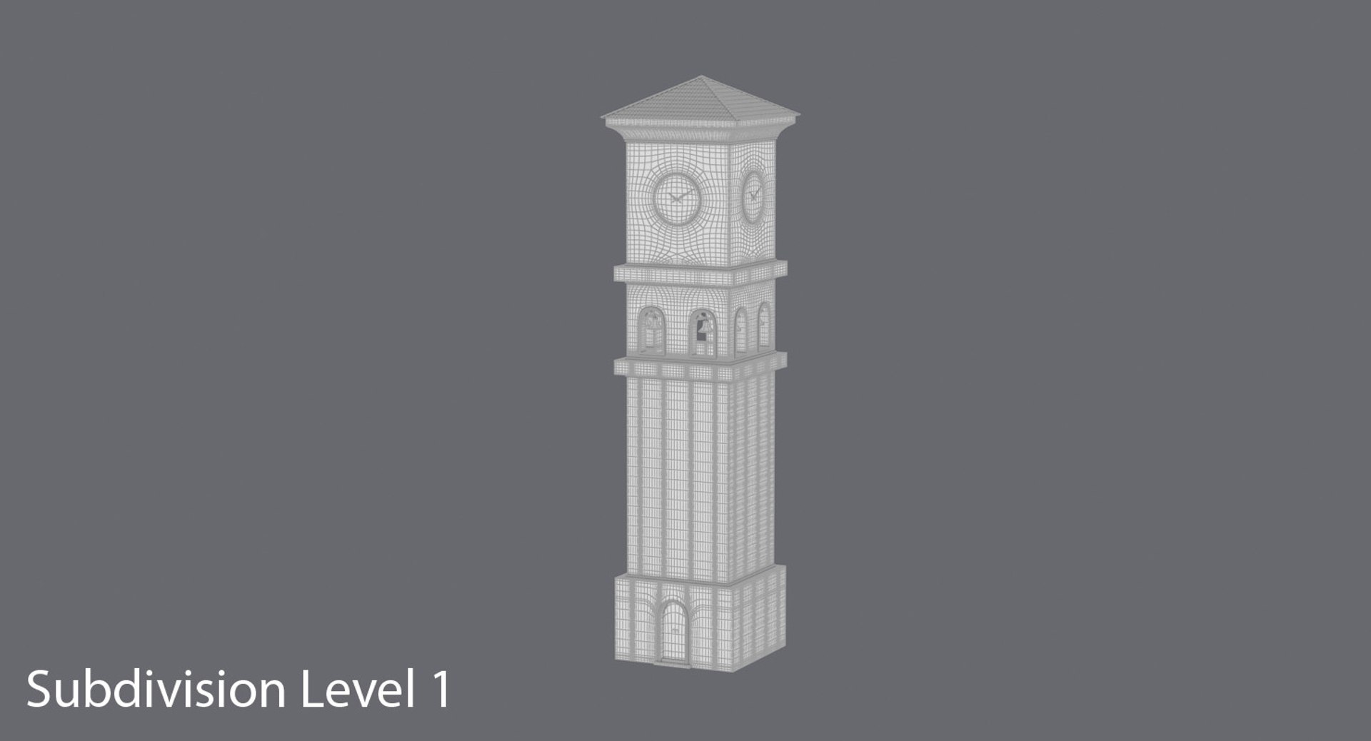 3d Clock Tower Model