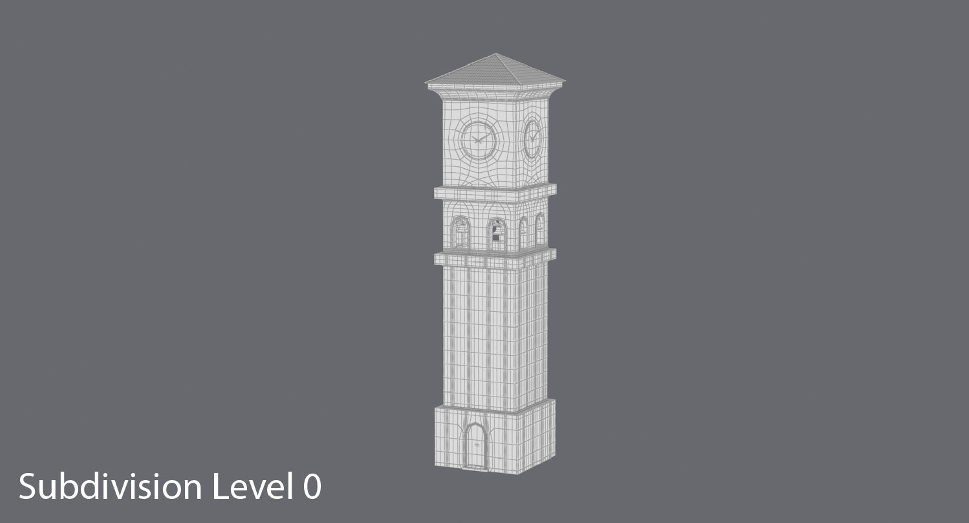 3d Clock Tower Model