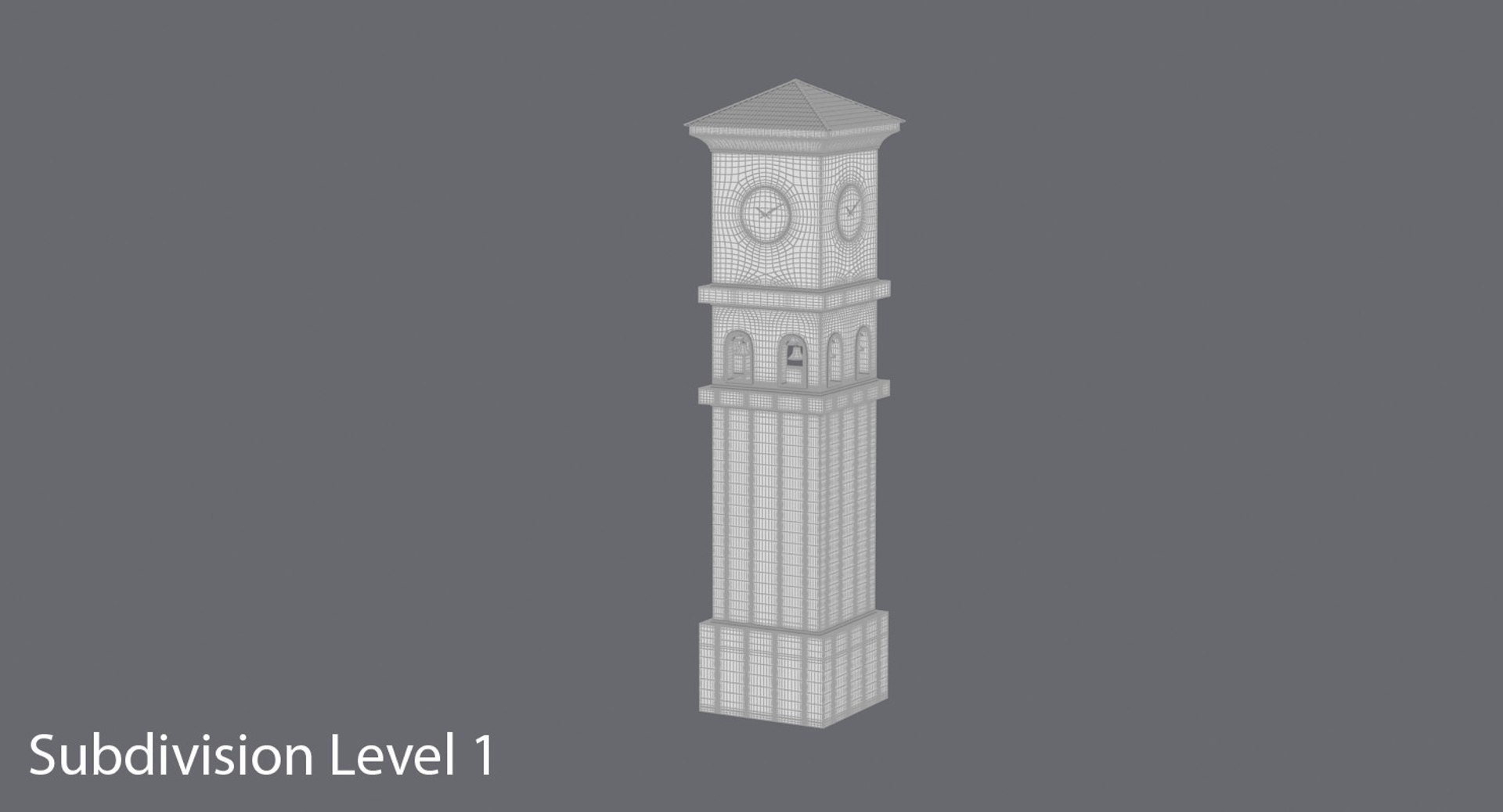 3d Clock Tower Model