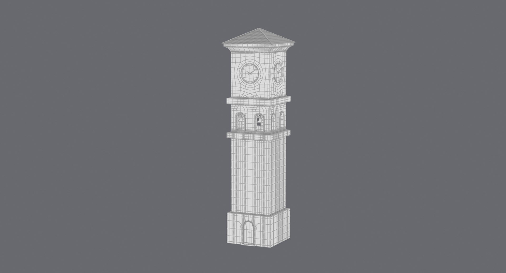 3d clock tower model