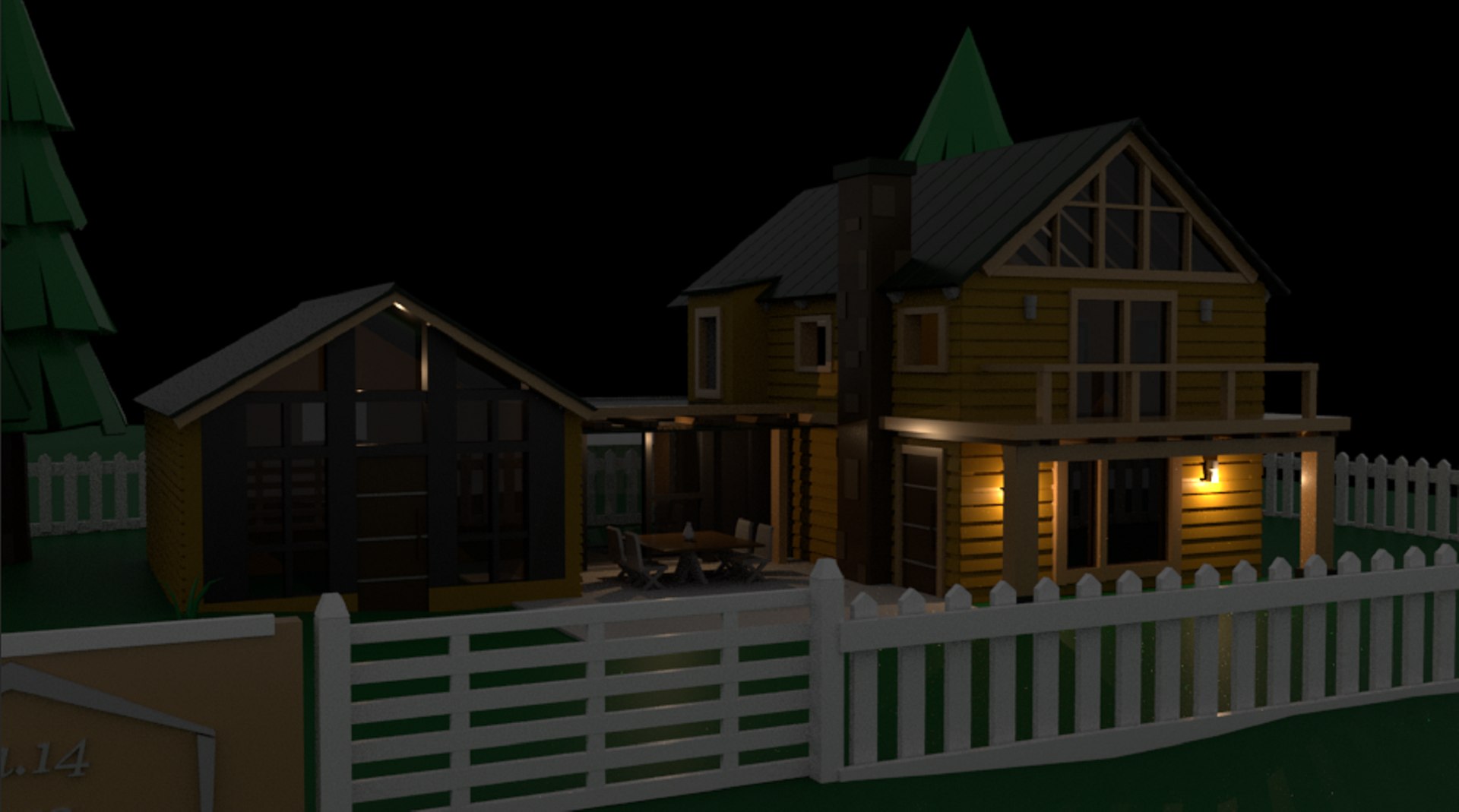 3D Log Cabin Low Poly - TurboSquid 2036165