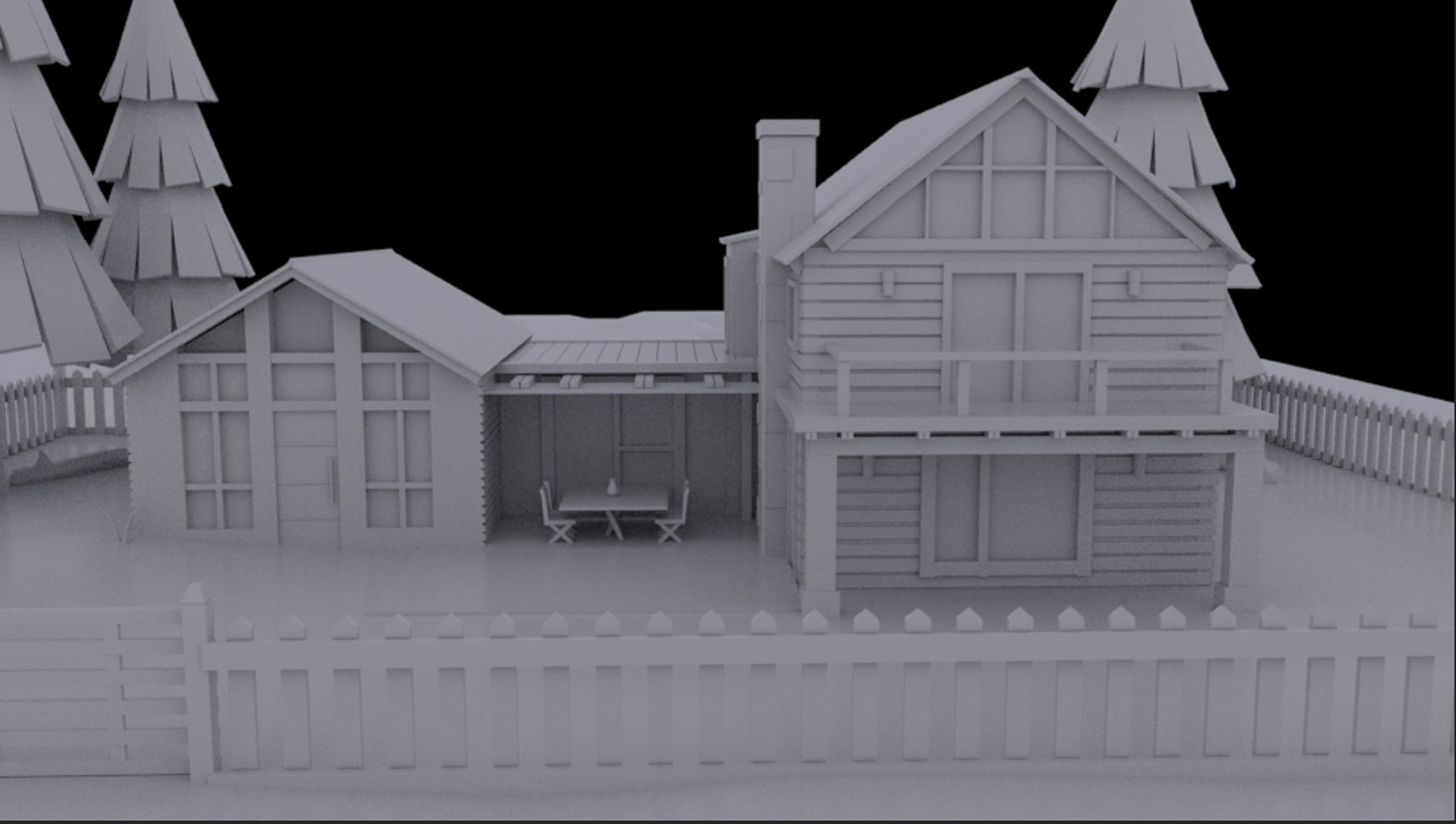 3D Log Cabin Low Poly - TurboSquid 2036165