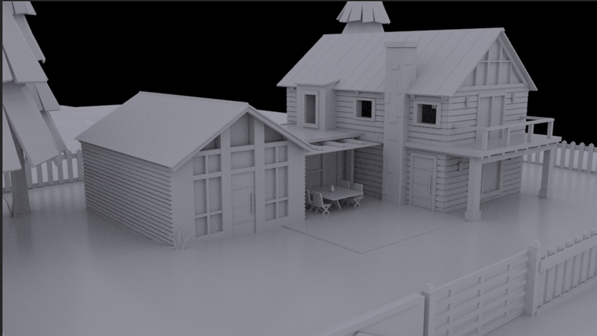 3D Log Cabin Low Poly - TurboSquid 2036165