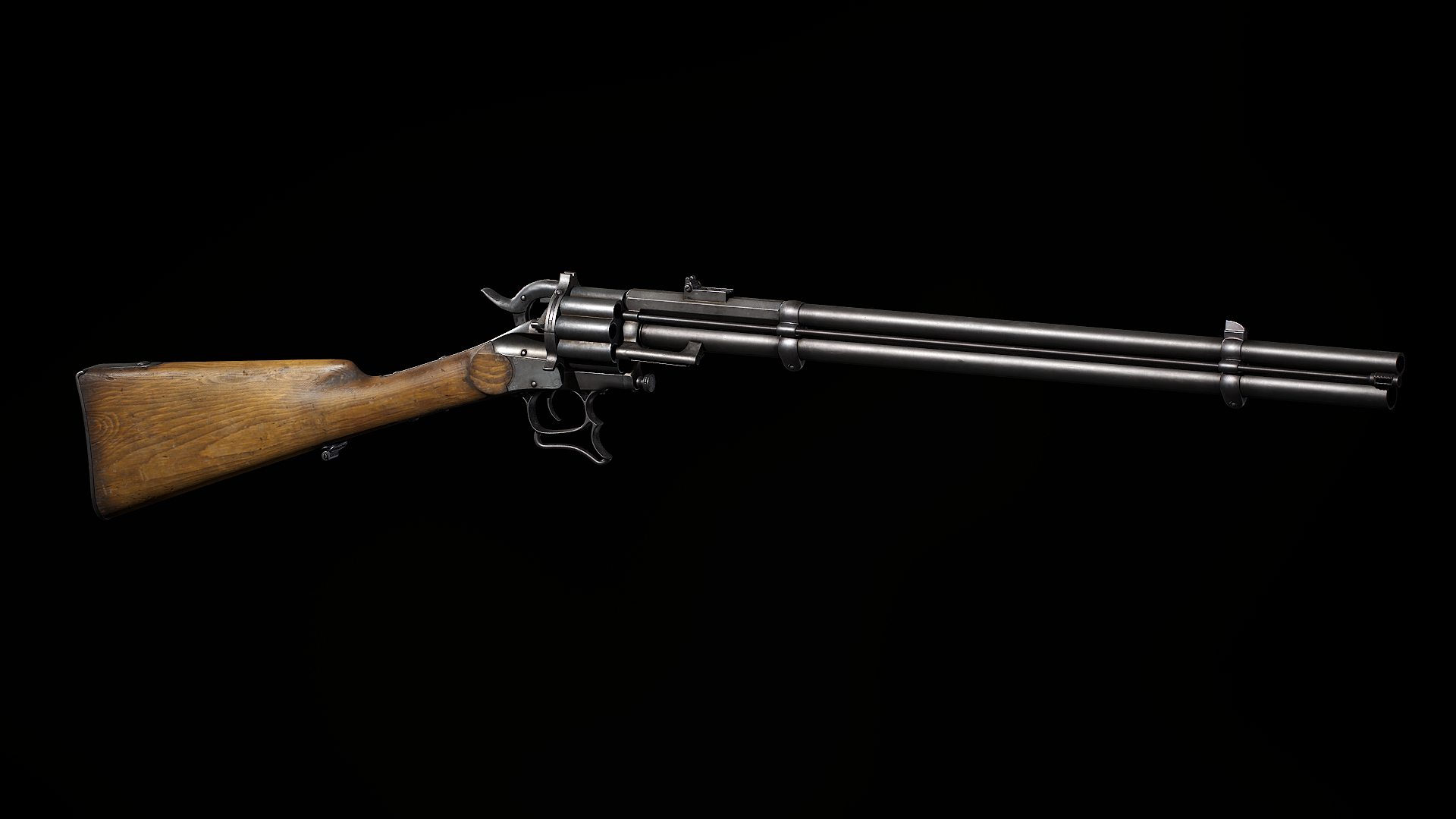 3D LeMat Centerfire Carbine -Triple A- PBR Game Ready Low Poly Model ...