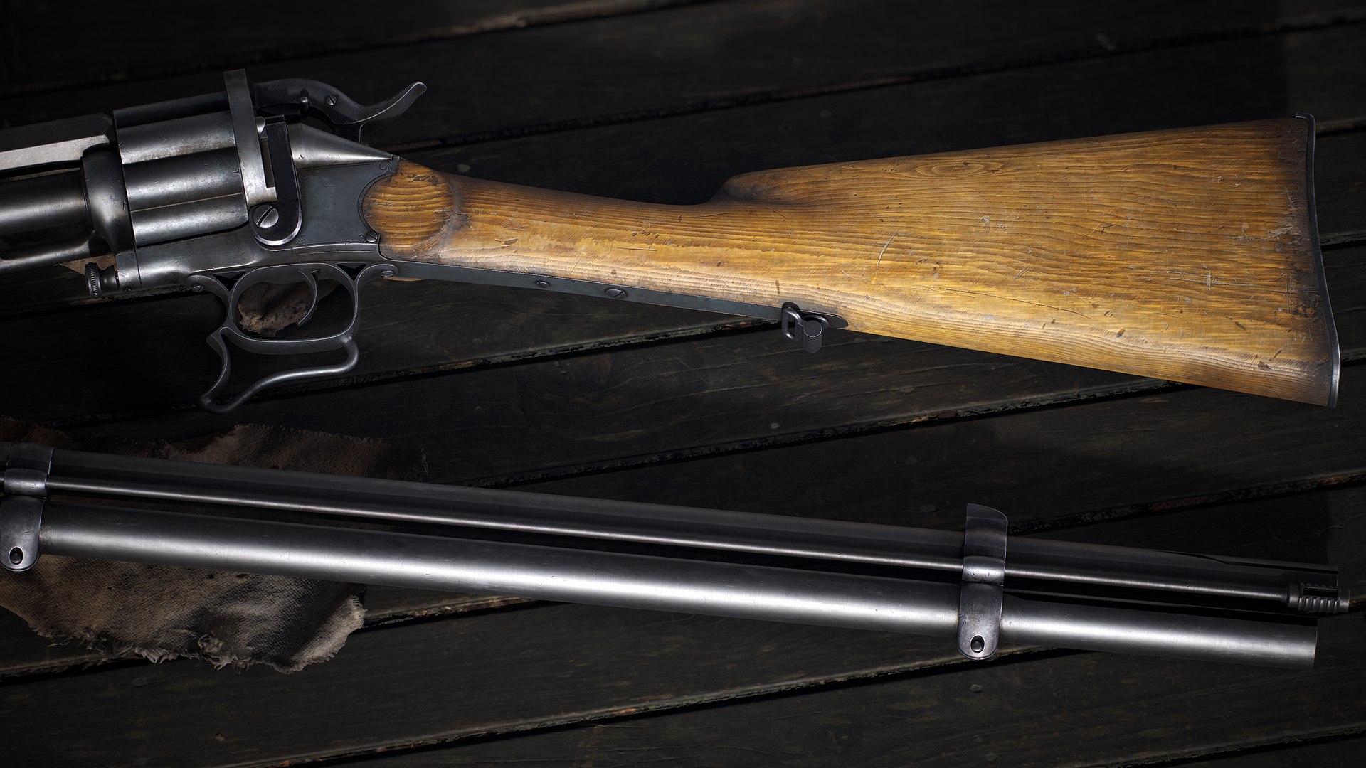 3D LeMat Centerfire Carbine -Triple A- PBR Game Ready Low Poly Model ...