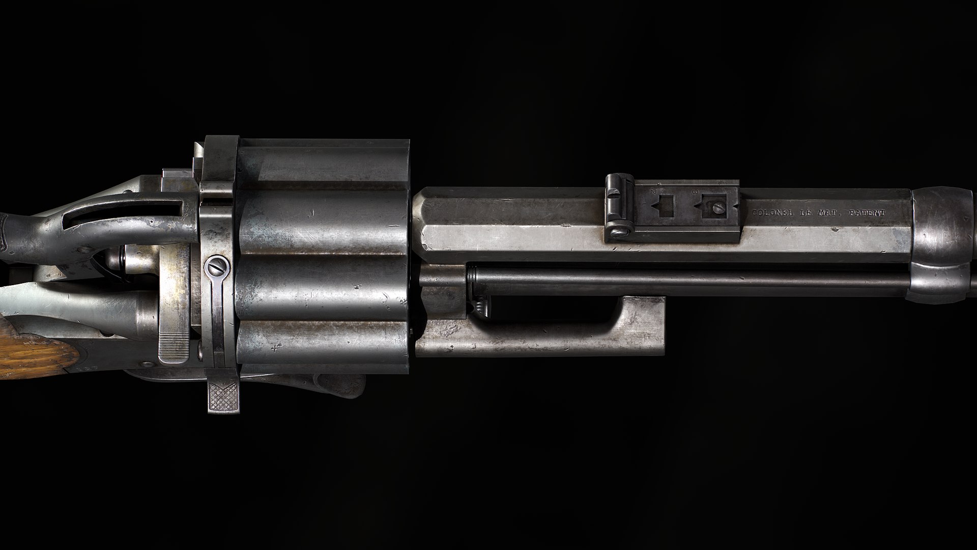 3D LeMat Centerfire Carbine -Triple A- PBR Game Ready Low Poly Model ...