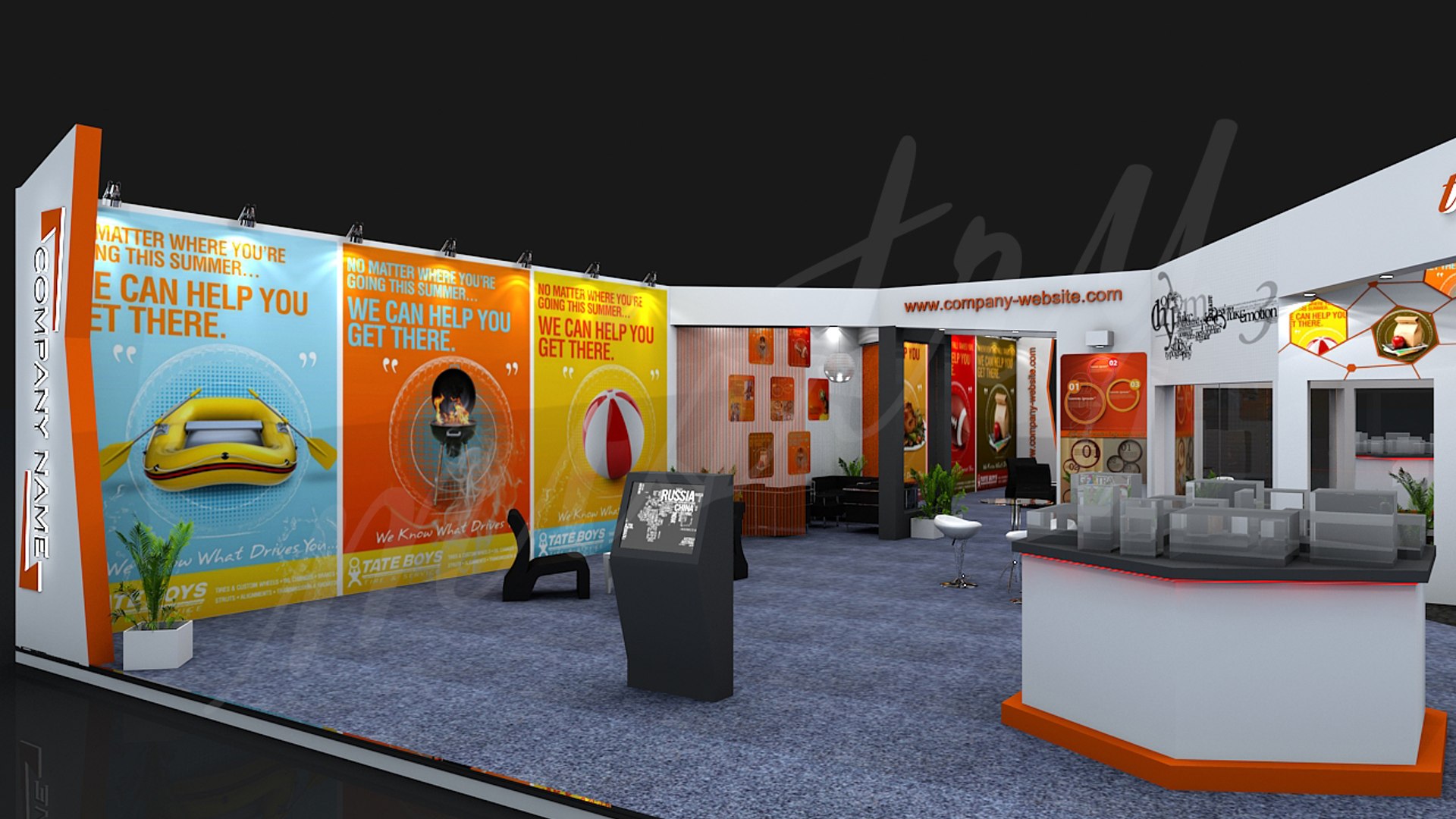3d Model Exhibition Stand 18mtr 3