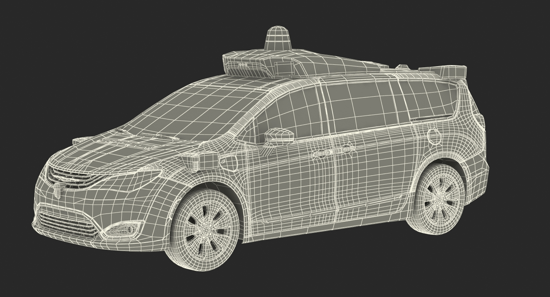Self Driving Minivan Waymo 3D Model - TurboSquid 1333095