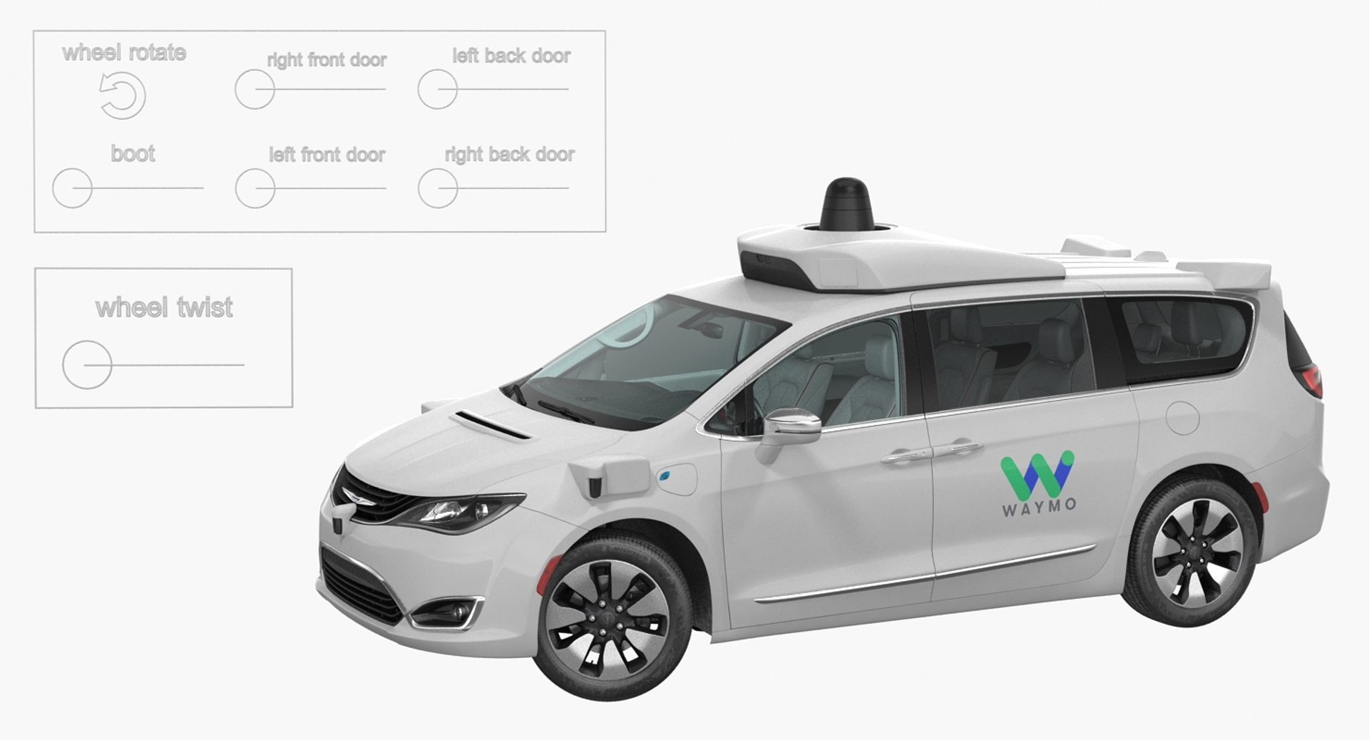 Self Driving Minivan Waymo 3D Model - TurboSquid 1333095