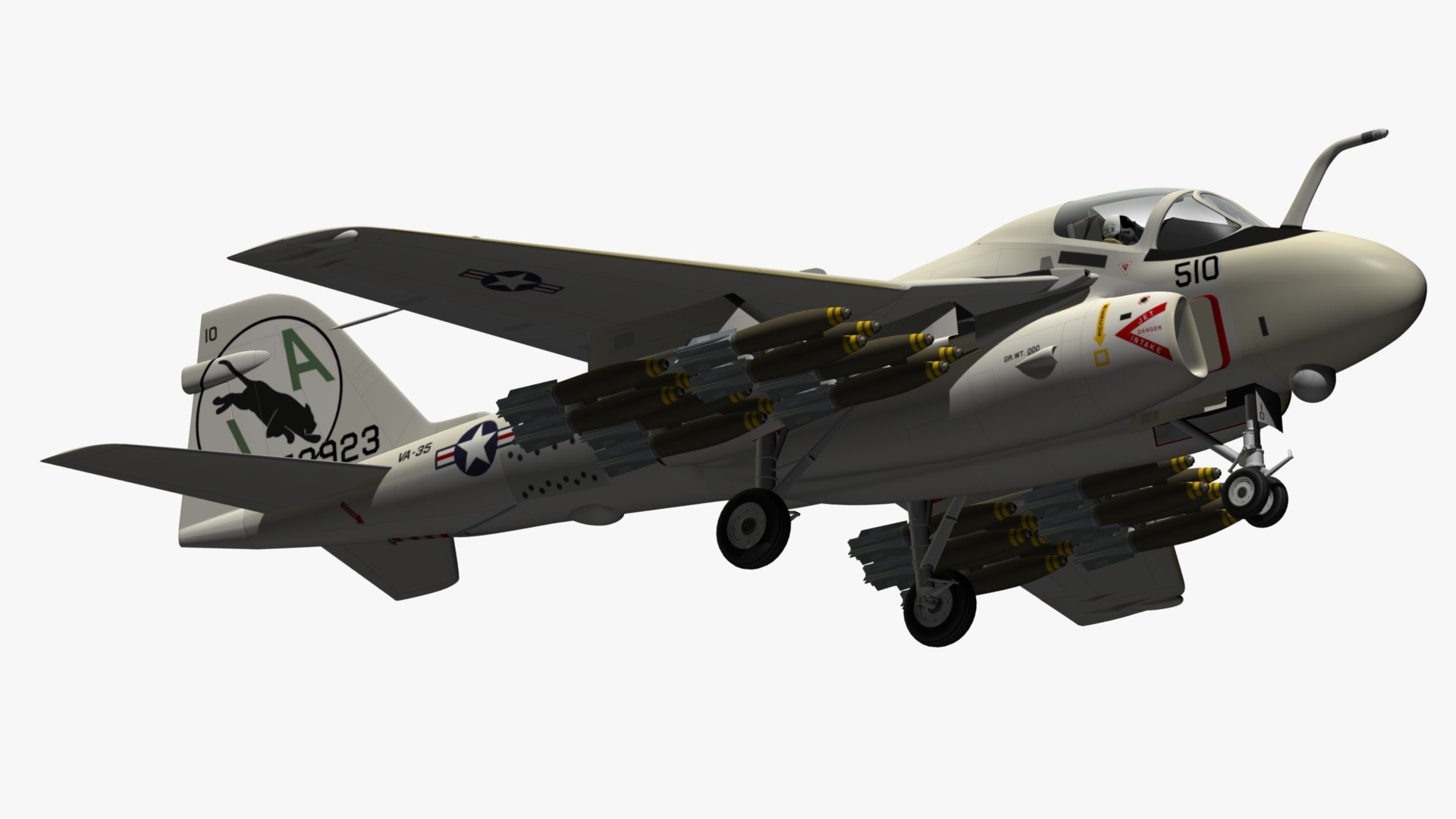 3d A-6e Intruder Model