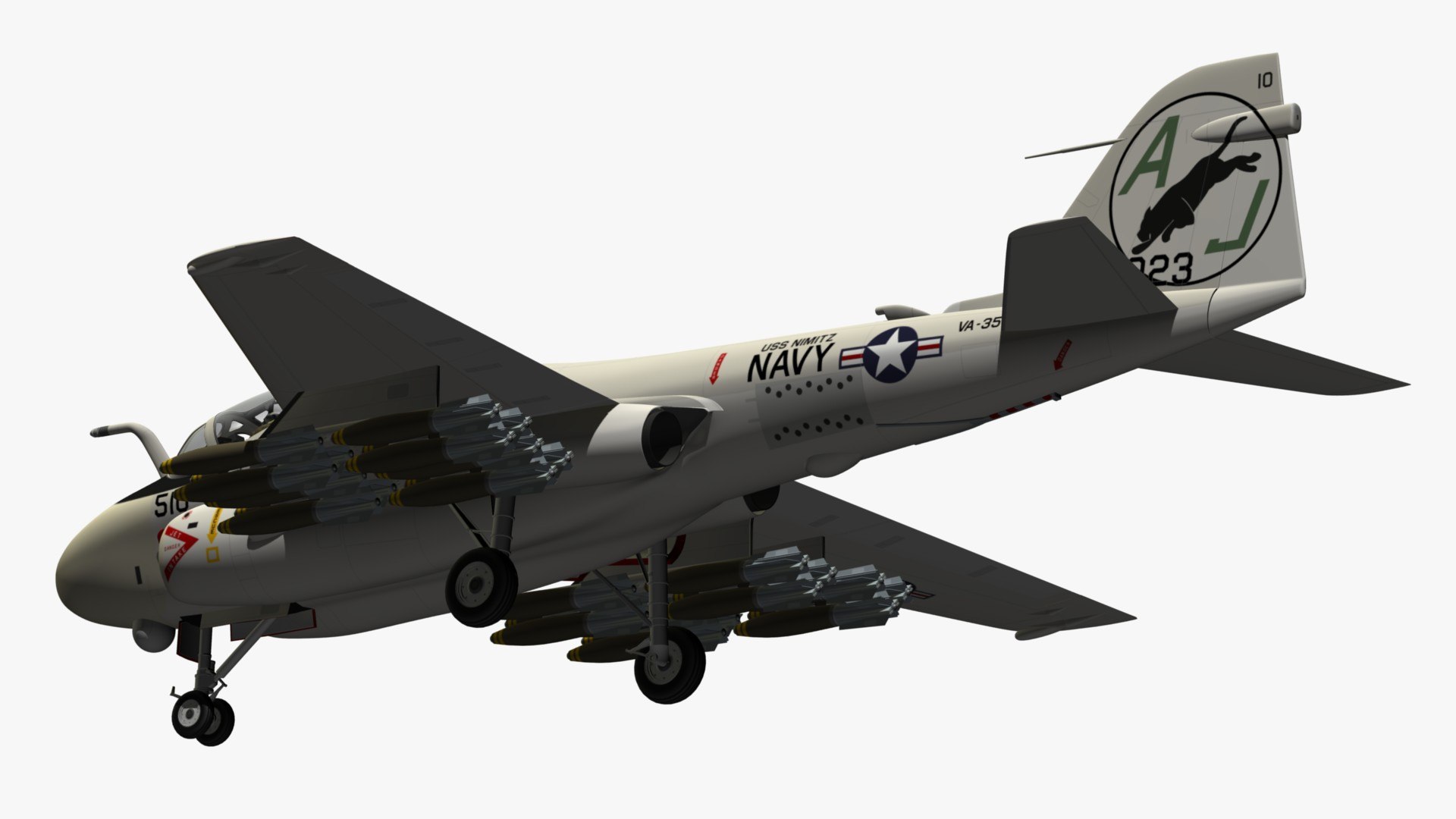3d A-6e Intruder Model