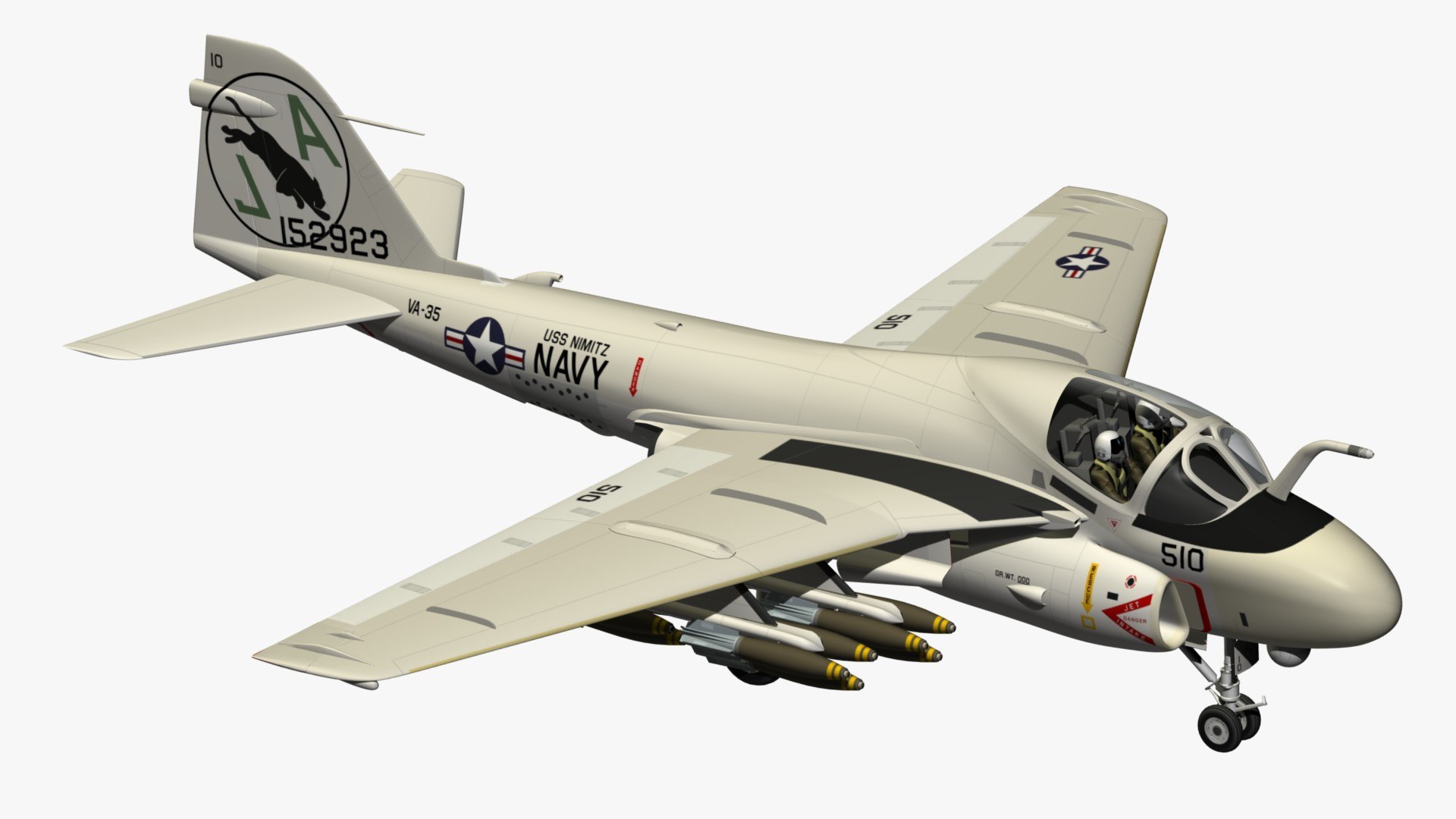 3d A-6e Intruder Model