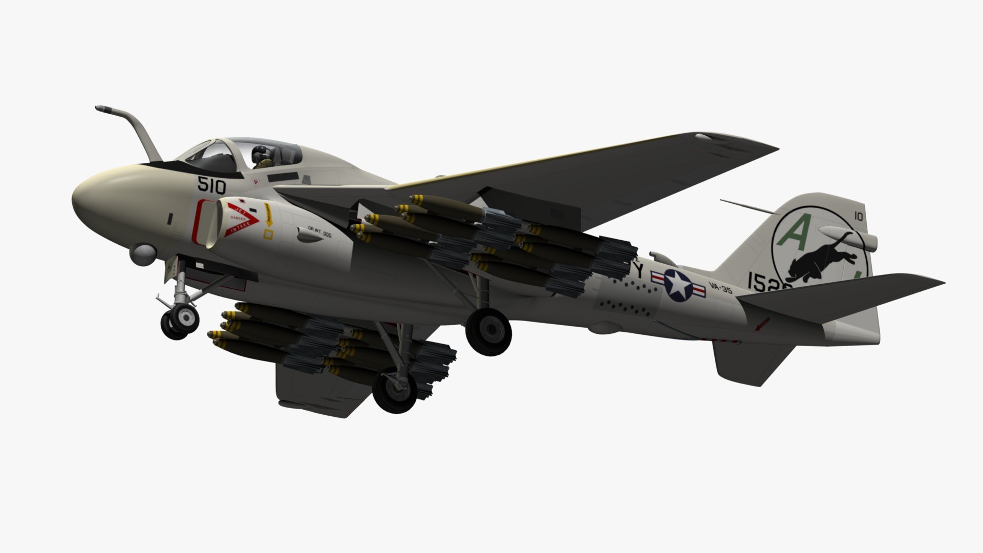 3d A-6e Intruder Model