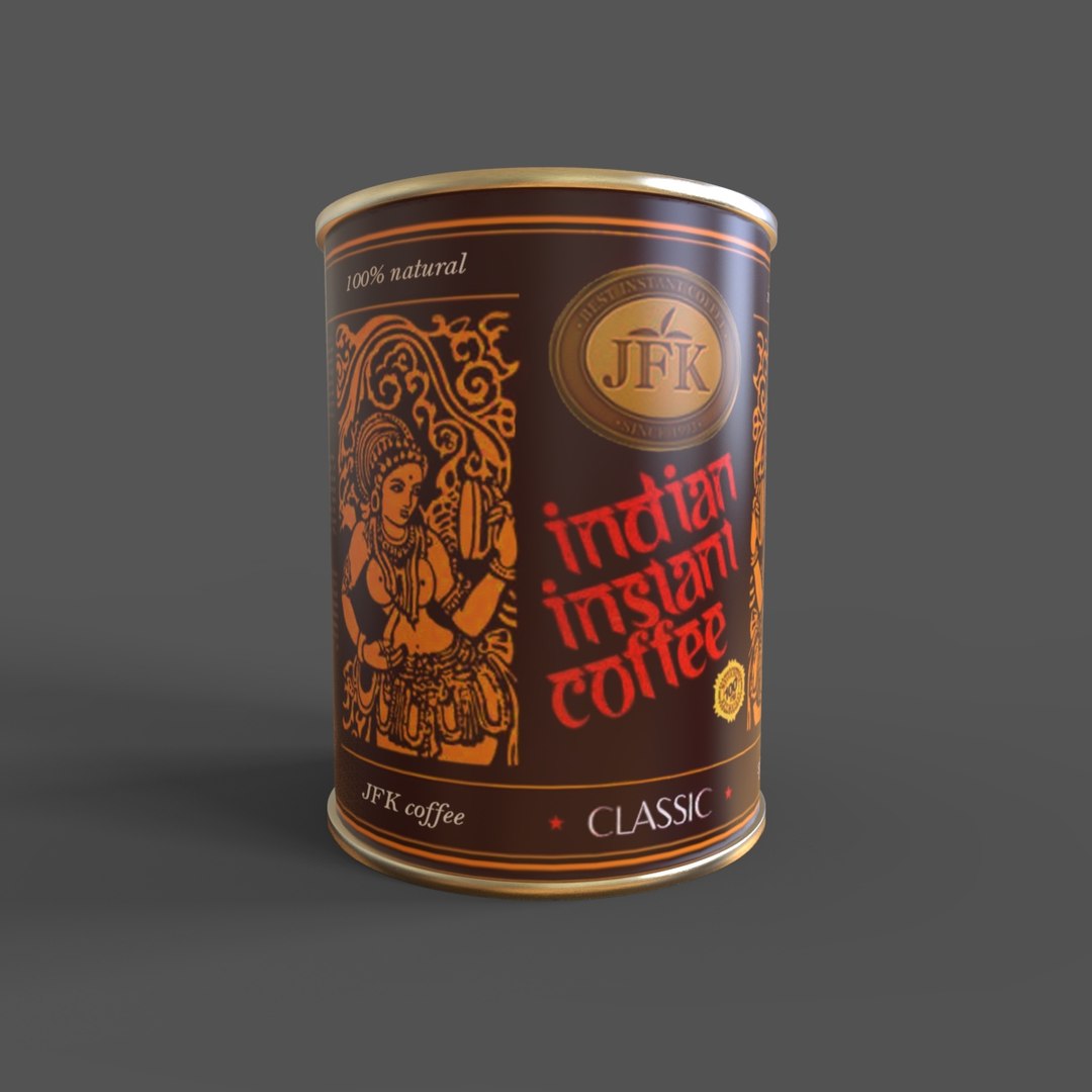 3D Model Jfk Indian Instant Coffee - TurboSquid 1637188