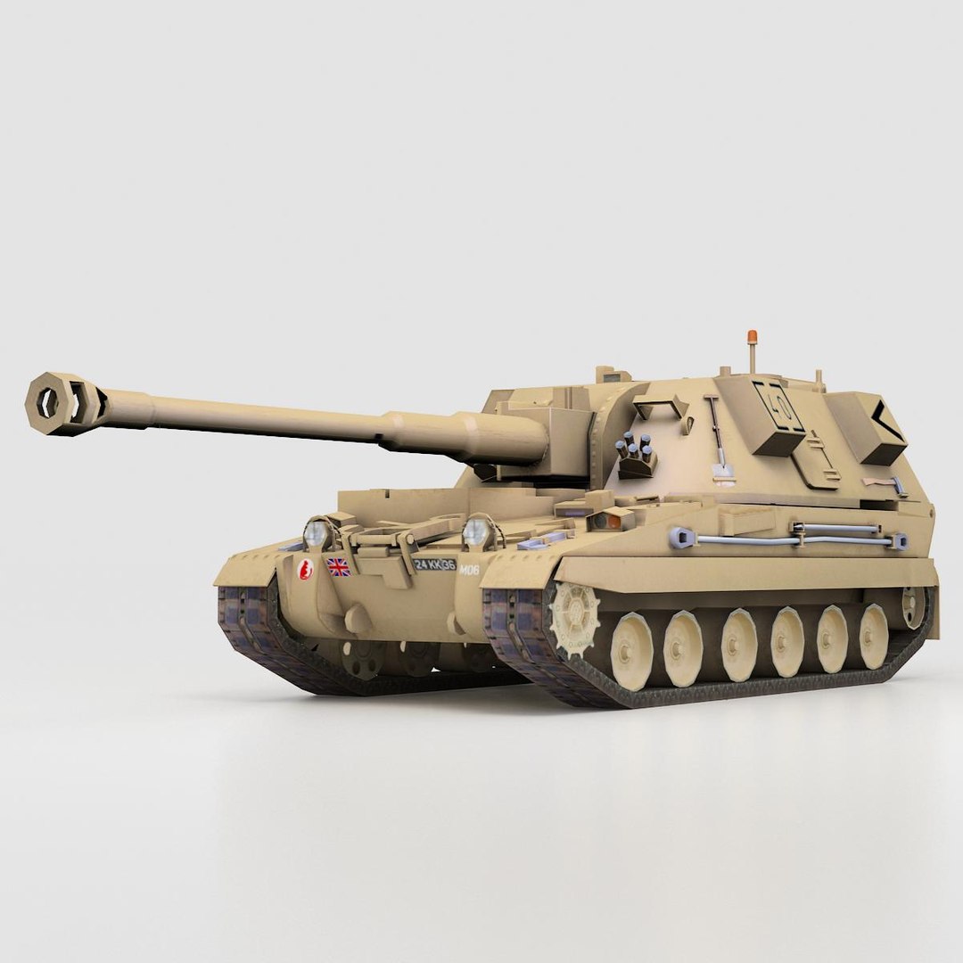 As-90 Self Propelled Howitzer 3d Max