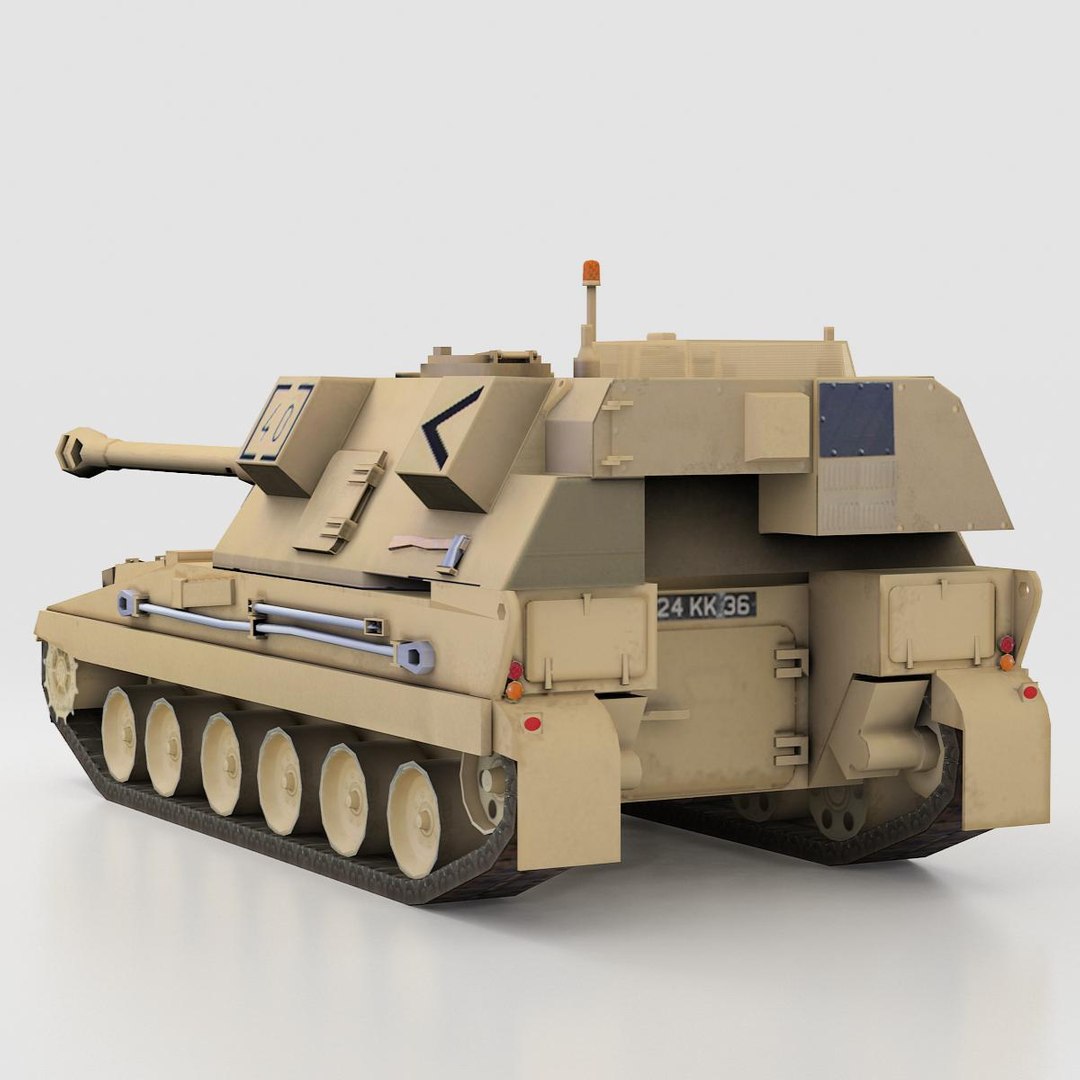 As-90 Self Propelled Howitzer 3d Max