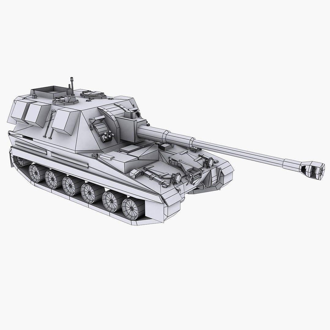 As-90 Self Propelled Howitzer 3d Max