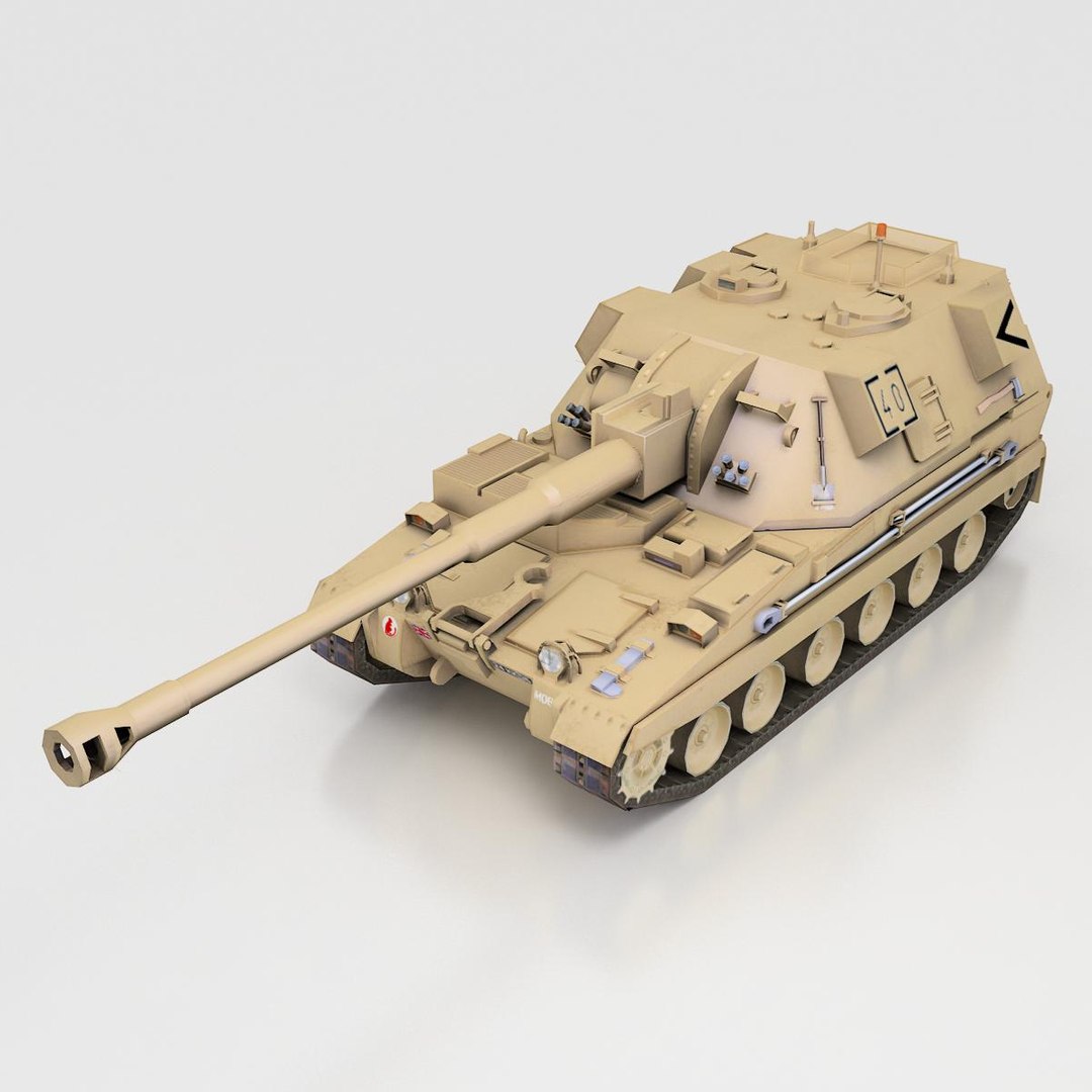 As-90 Self Propelled Howitzer 3d Max