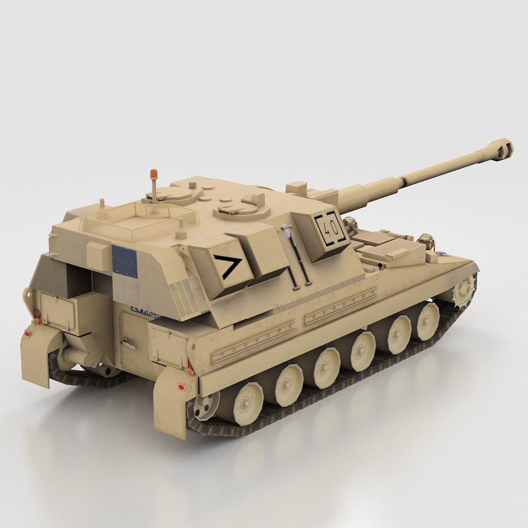 As-90 Self Propelled Howitzer 3d Max