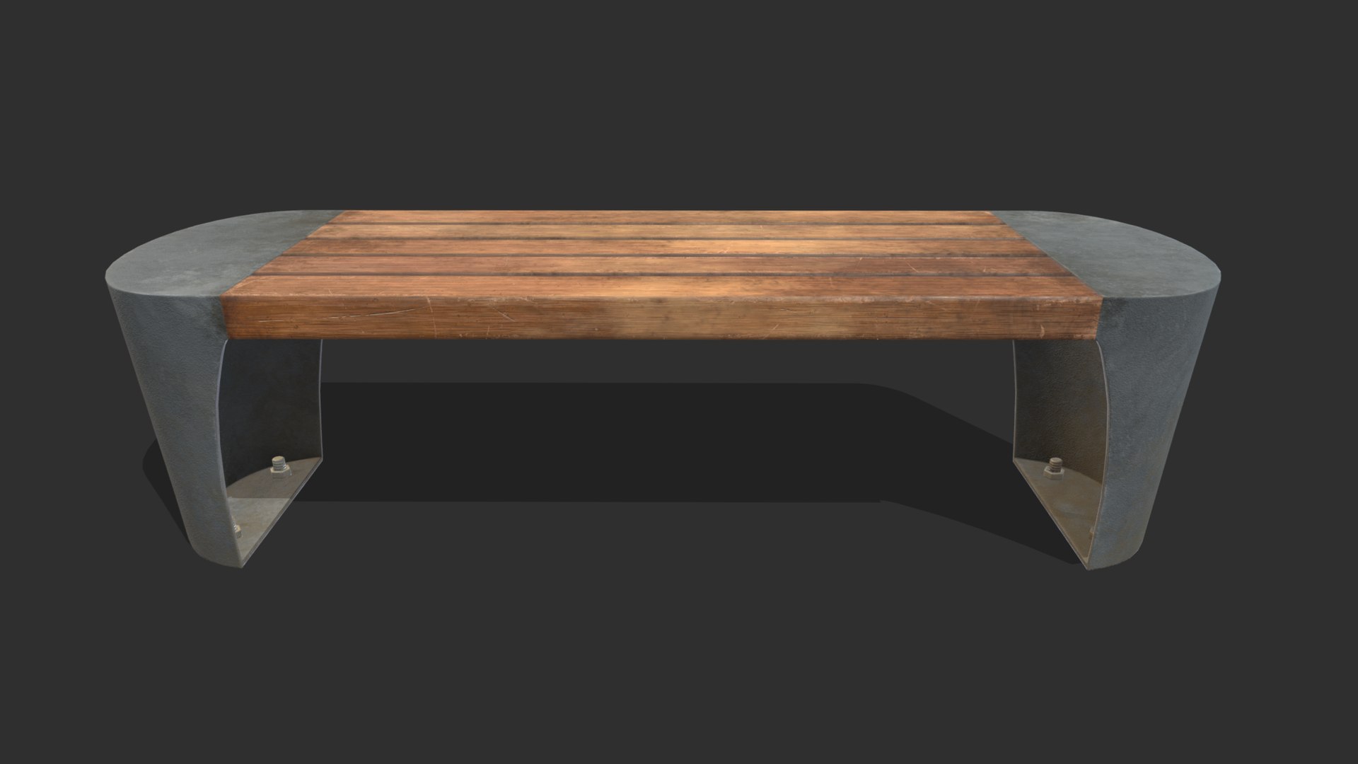 3D Model Bench 05 Low Poly PBR Realistic - TurboSquid 1930488