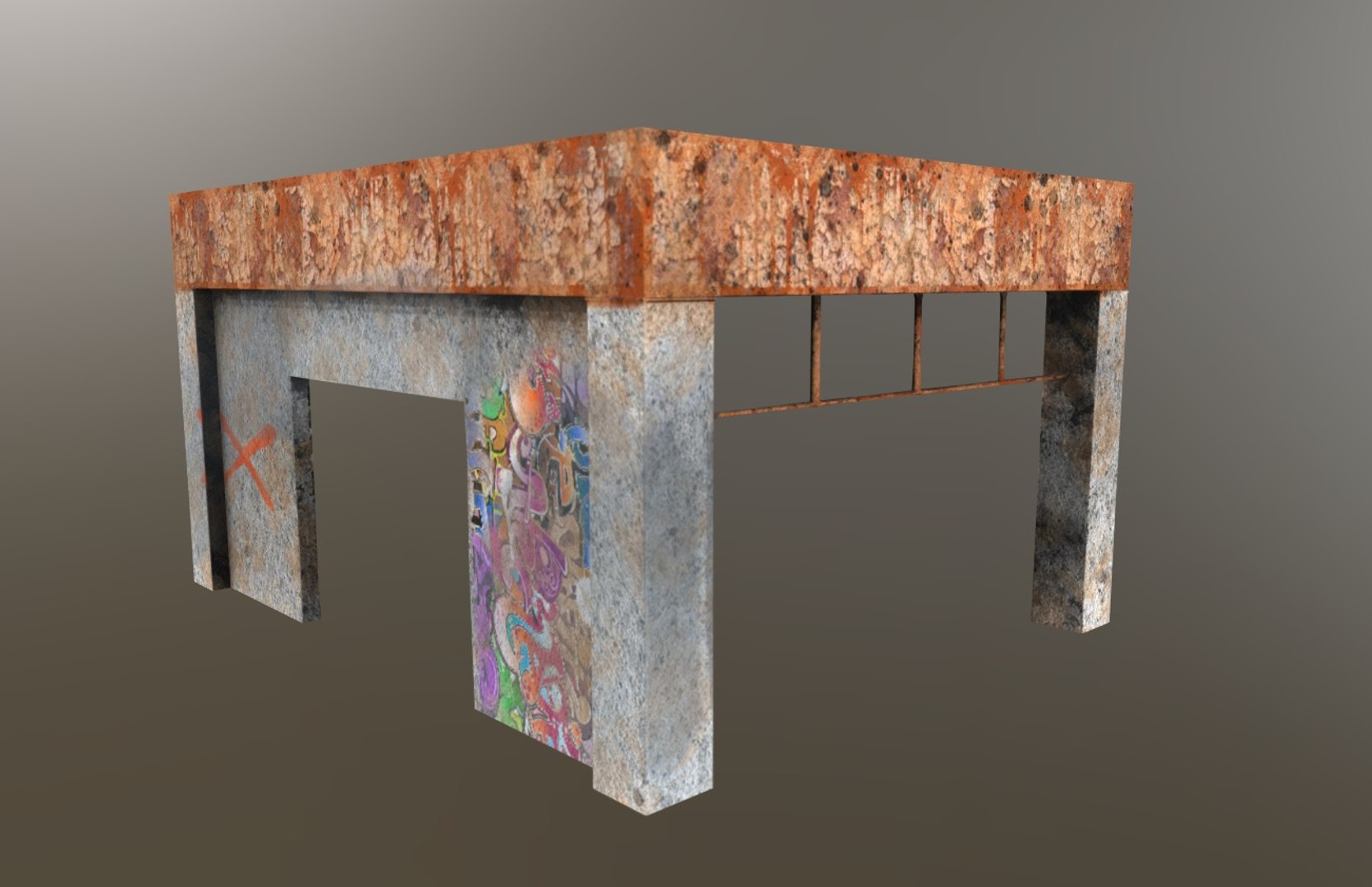 Old ruined rusty 3D model - TurboSquid 1293388
