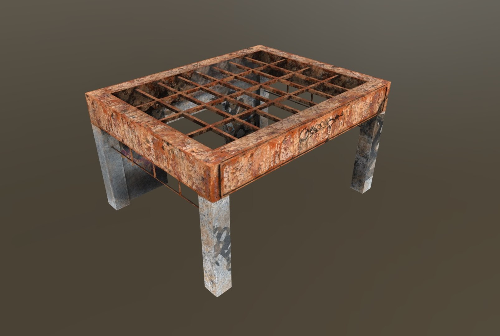 Old ruined rusty 3D model - TurboSquid 1293388