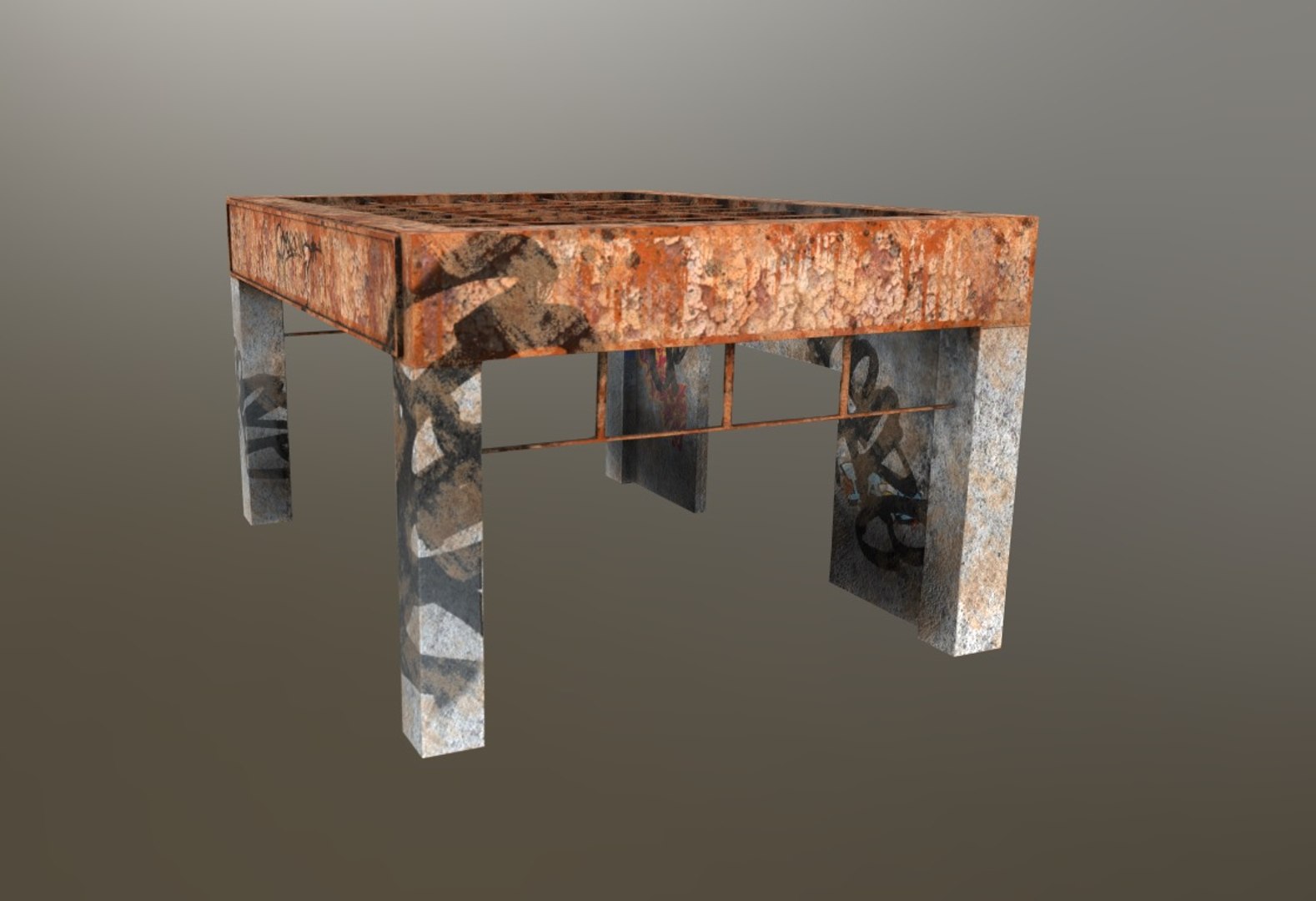 Old ruined rusty 3D model - TurboSquid 1293388